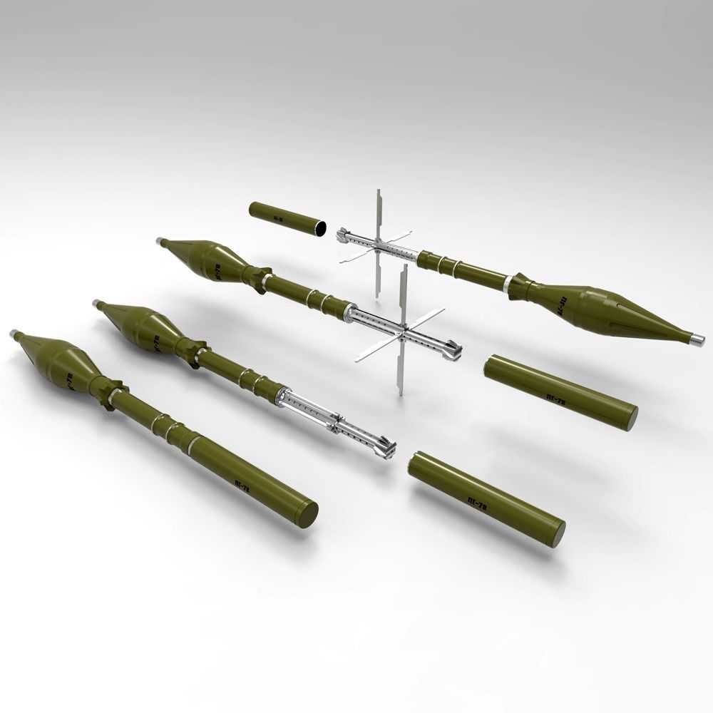 Grenade PG-7V for grenade launcher RPG 7 3D Printable Moulage 3D model ...