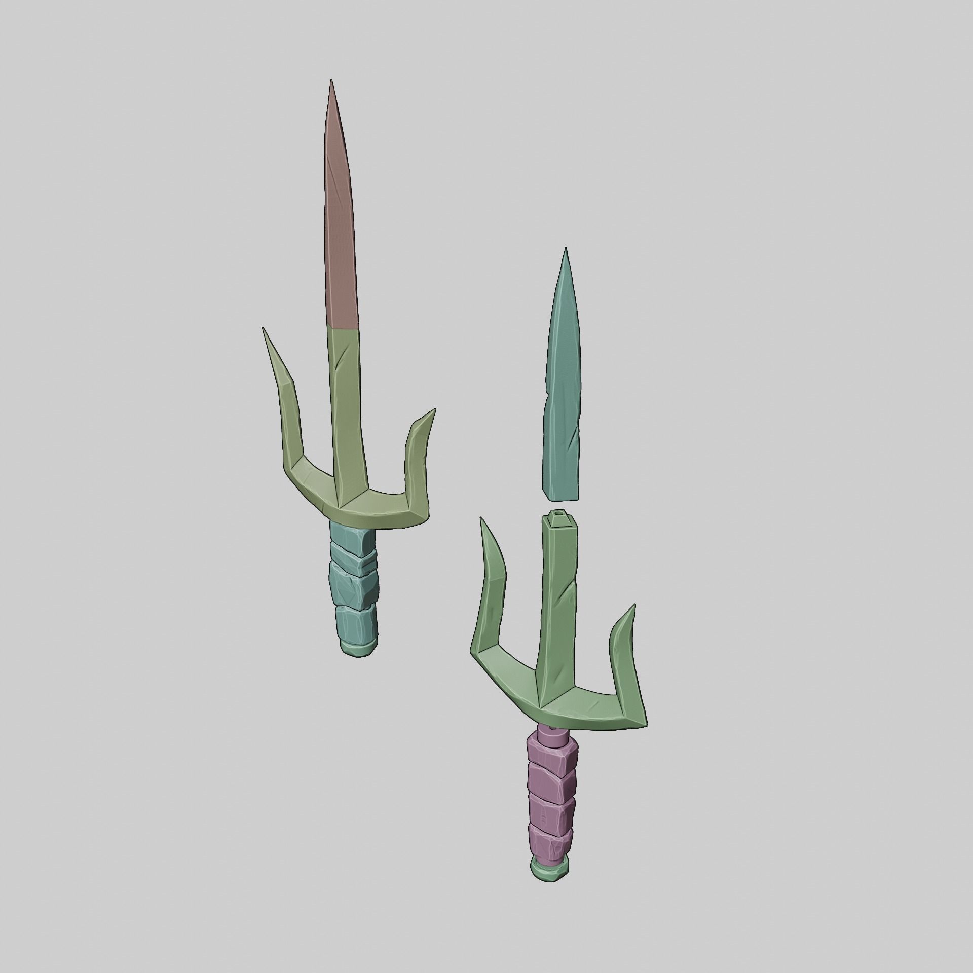 Raphael Twin Sai Teenage Mutant Ninja Turtles Total Mayhem 3D model 3D ...