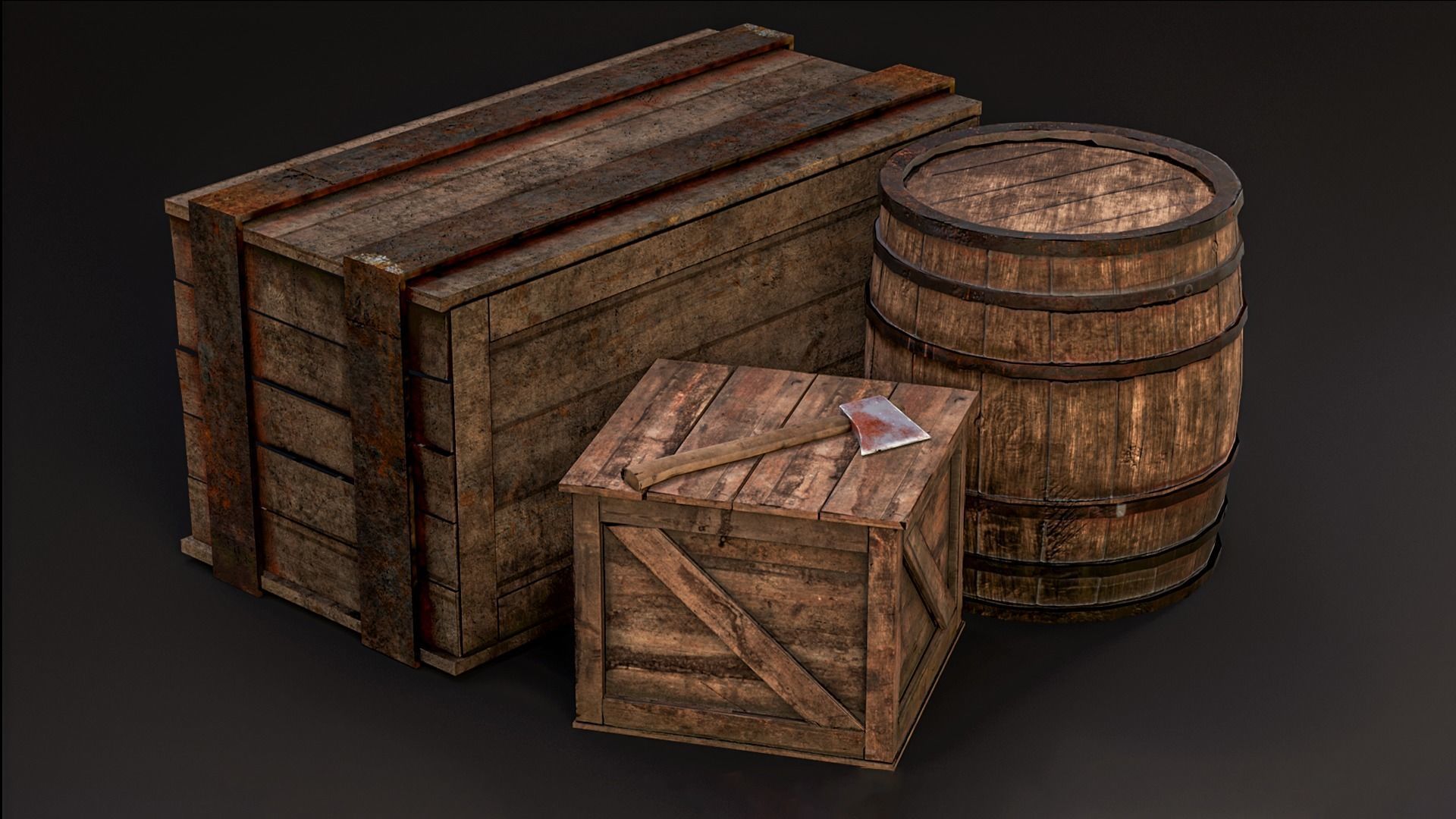 3D model Medieval Props Asset pack VR / AR / low-poly | CGTrader