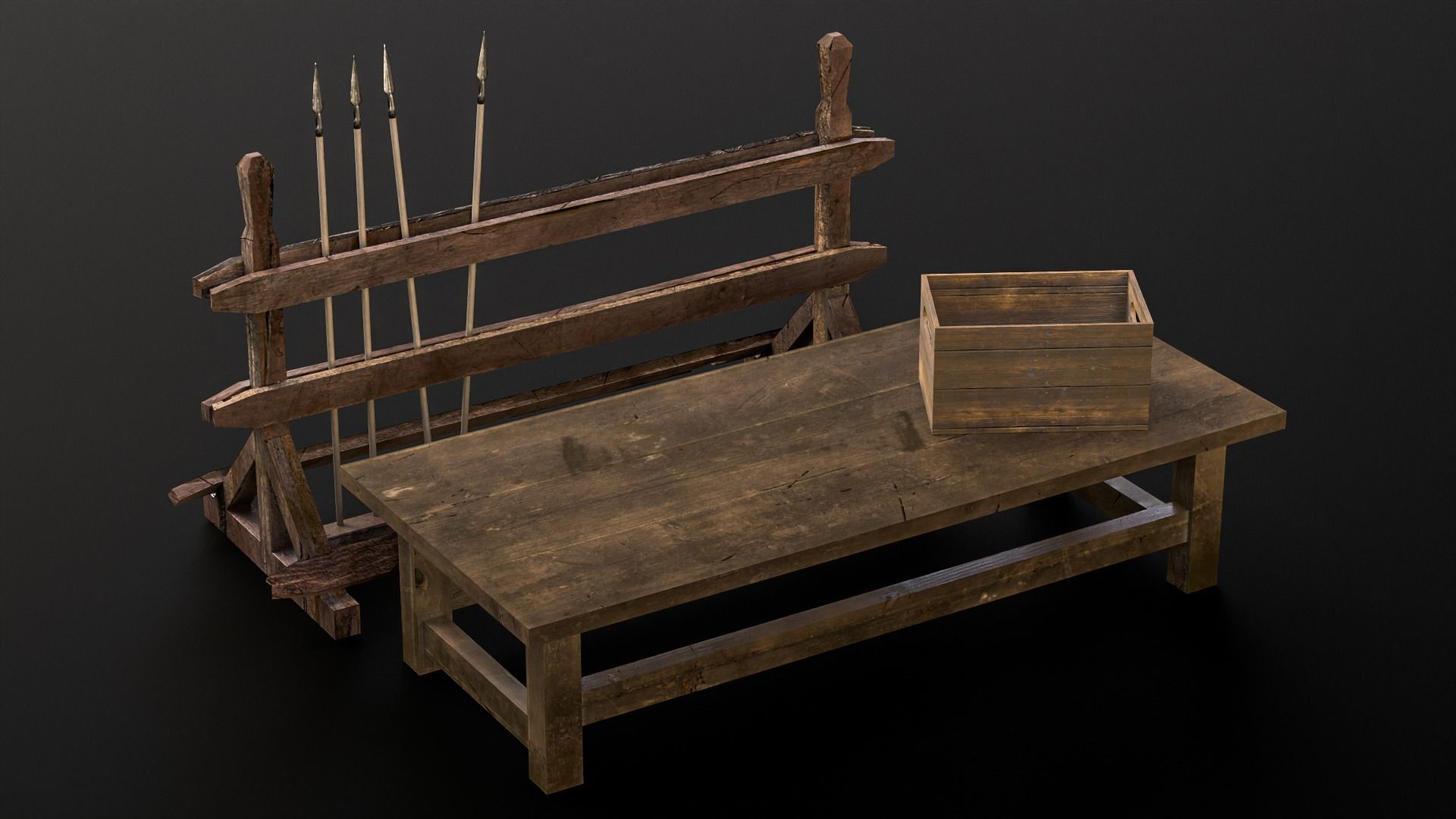 3D model Medieval Props Asset pack VR / AR / low-poly | CGTrader