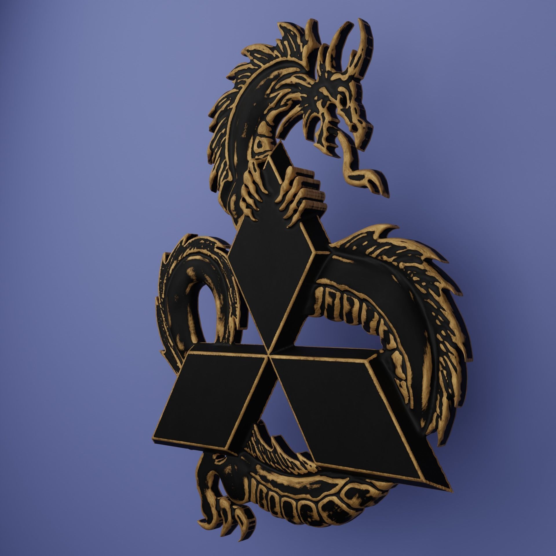 Custom Car Dragon Logo for 3D print 3D model 3D printable | CGTrader