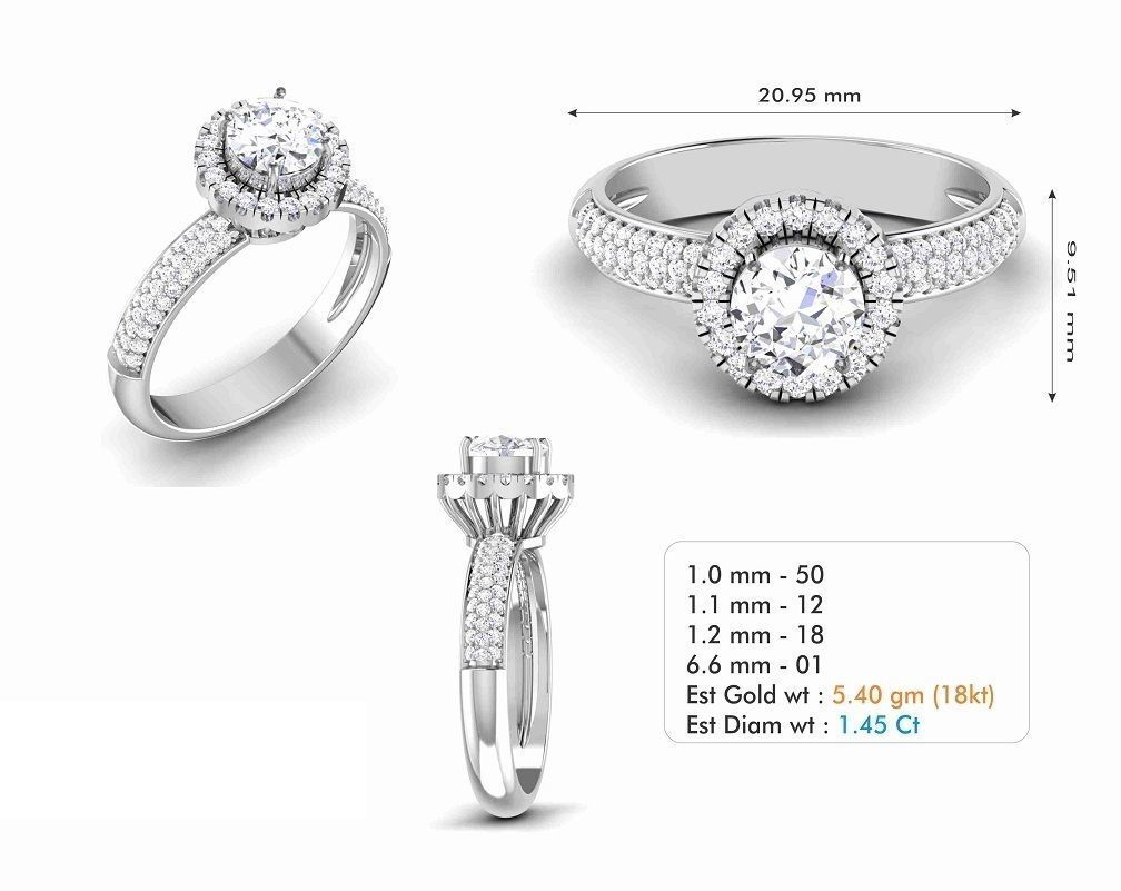 Platinum wedding ring proposal 3d model 3D model 3D printable | CGTrader