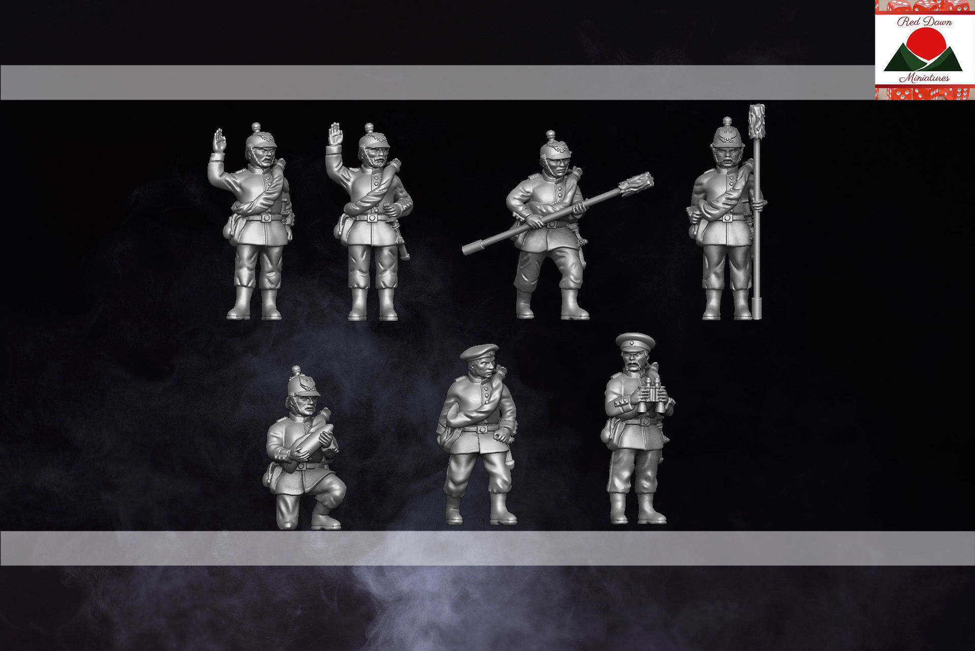 28mm 1860s Prussian Artillery Crew Firing 3D model 3D printable | CGTrader