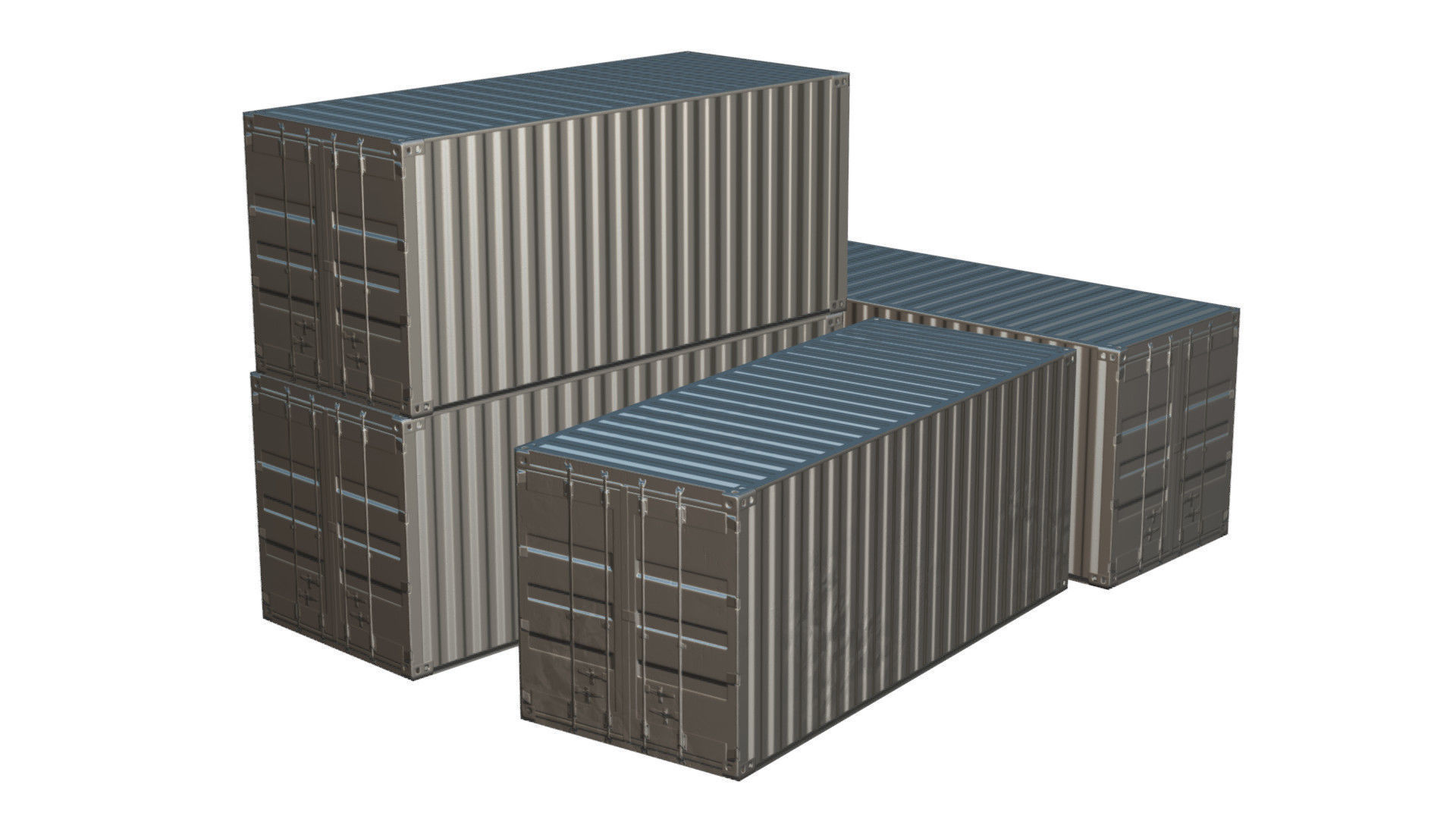 Shipping containers free VR / AR / low-poly 3D model | CGTrader