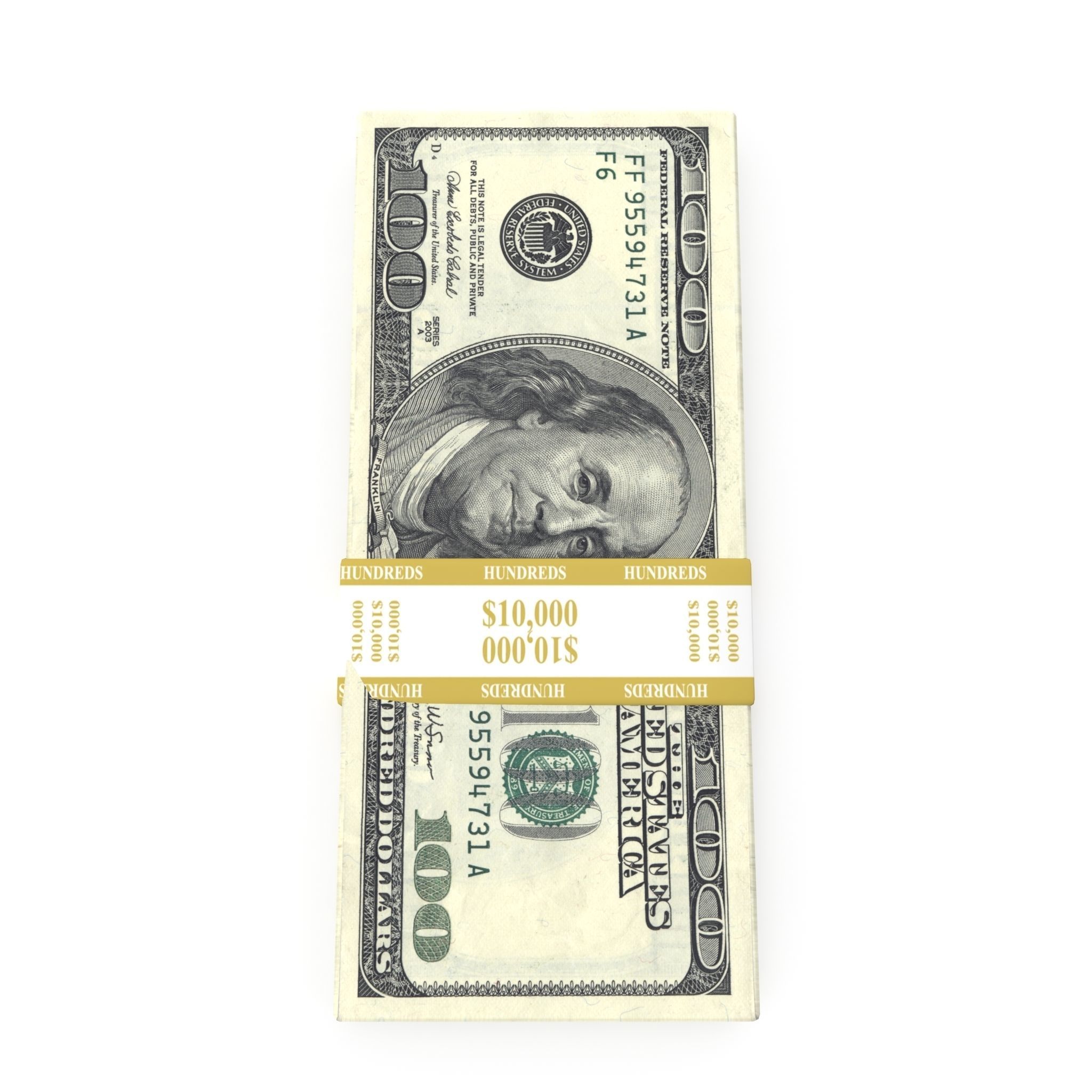 Set of 100 Dollar Bill Stack 3D model | CGTrader