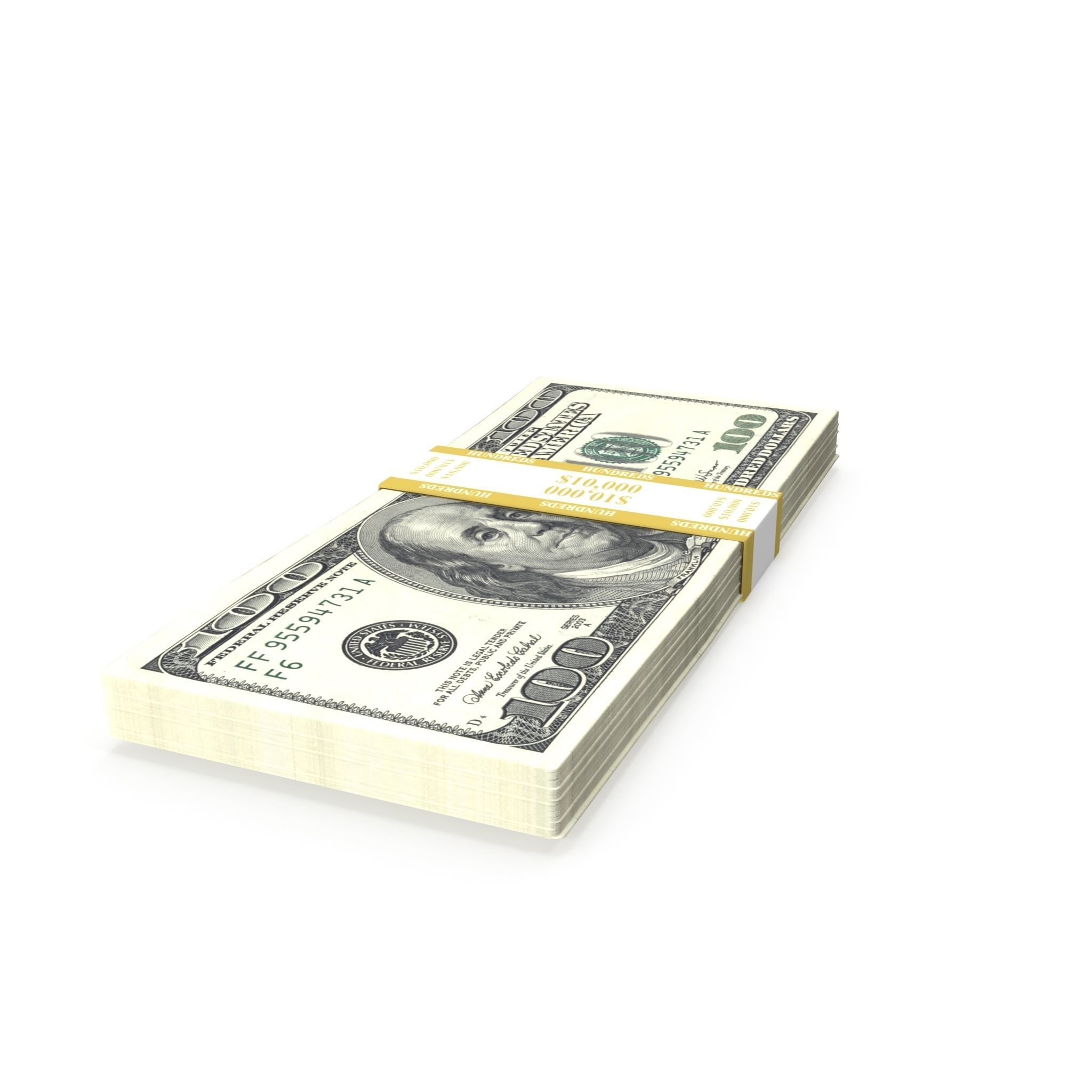 Set of 100 Dollar Bill Stack 3D model | CGTrader