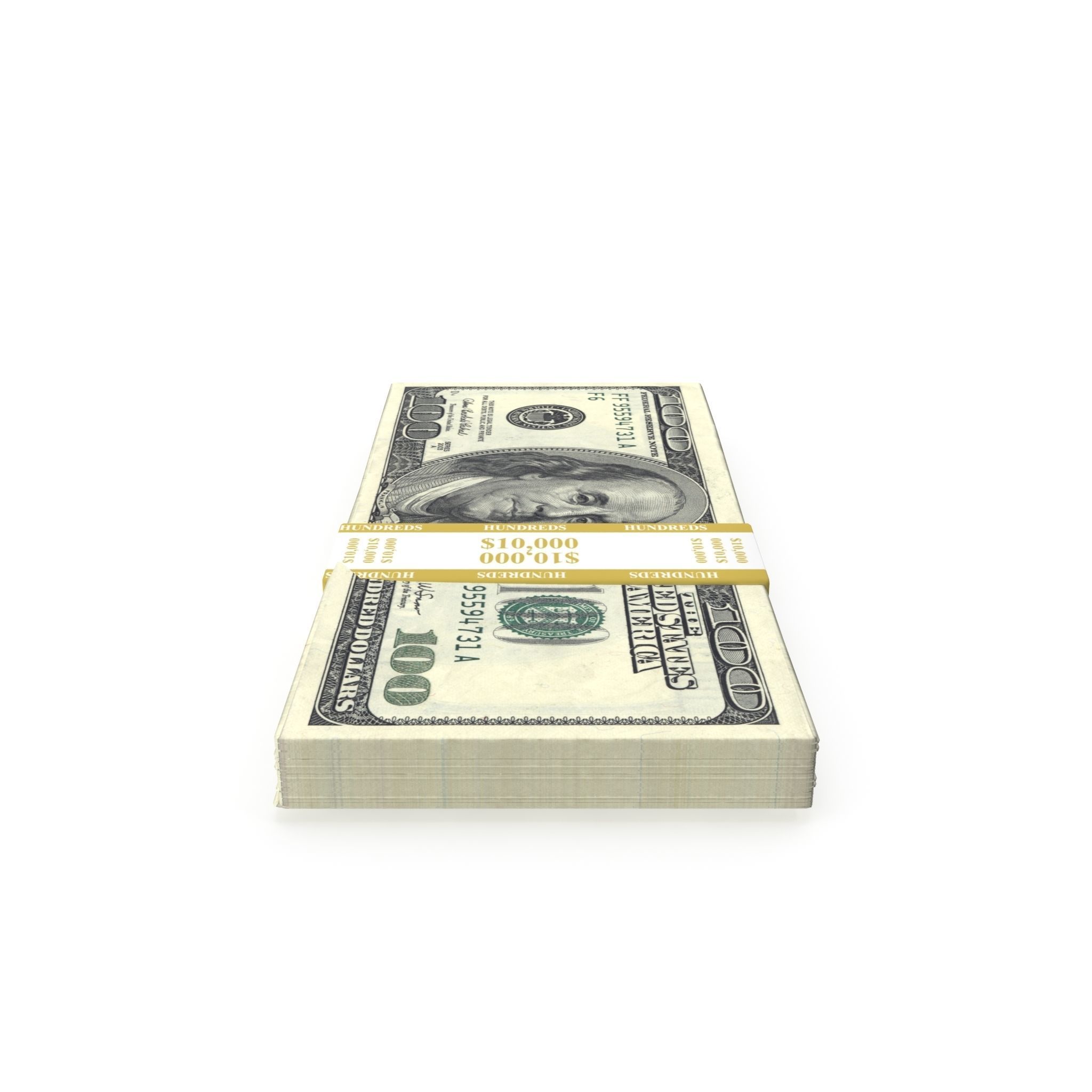 Set of 100 Dollar Bill Stack 3D model | CGTrader