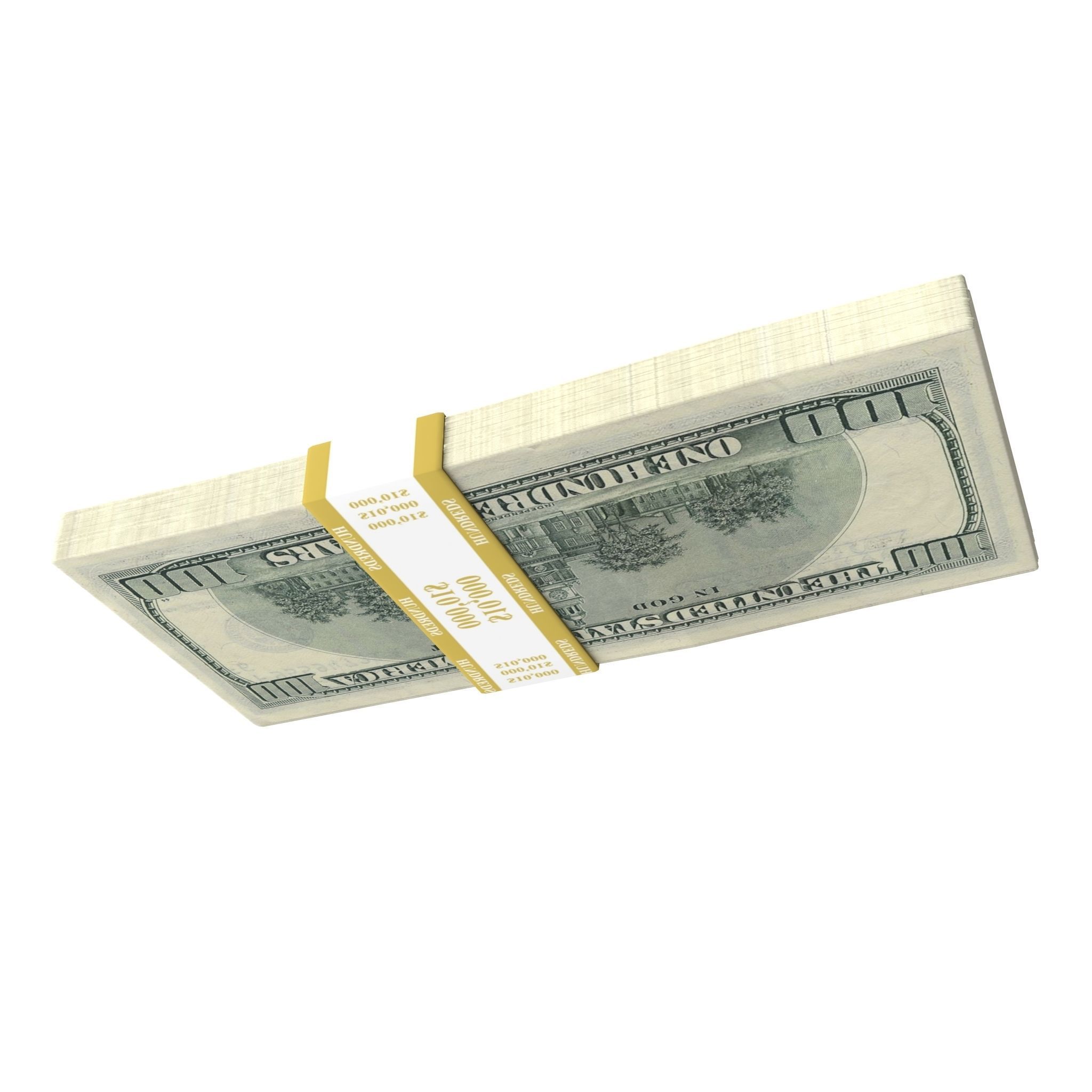 Set of 100 Dollar Bill Stack 3D model | CGTrader