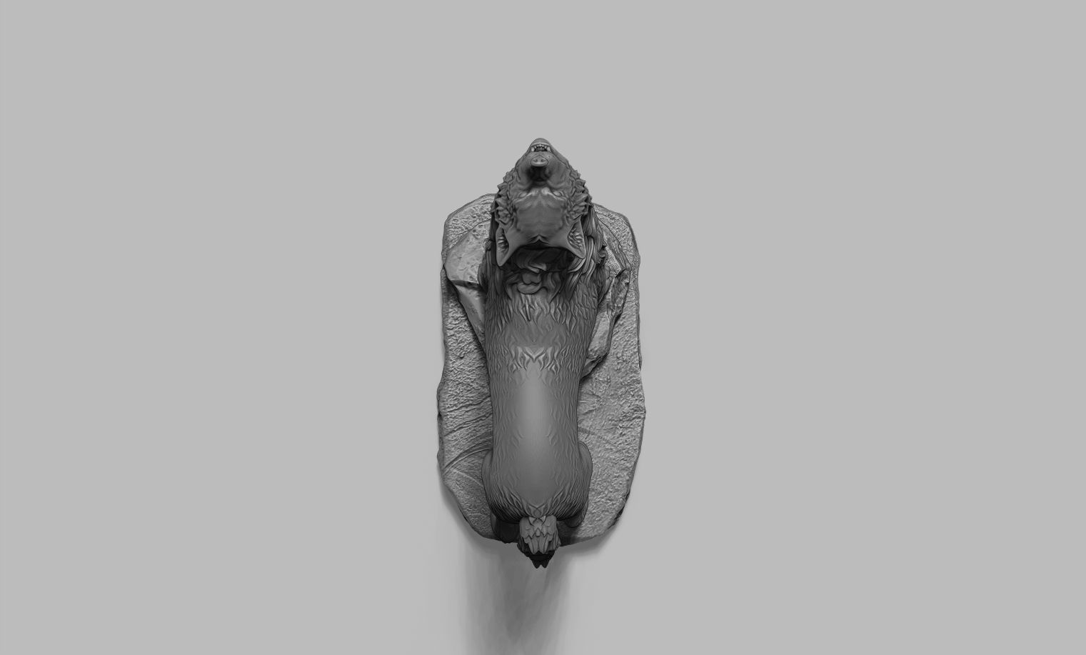 Wolf howling 3D model 3D printable | CGTrader