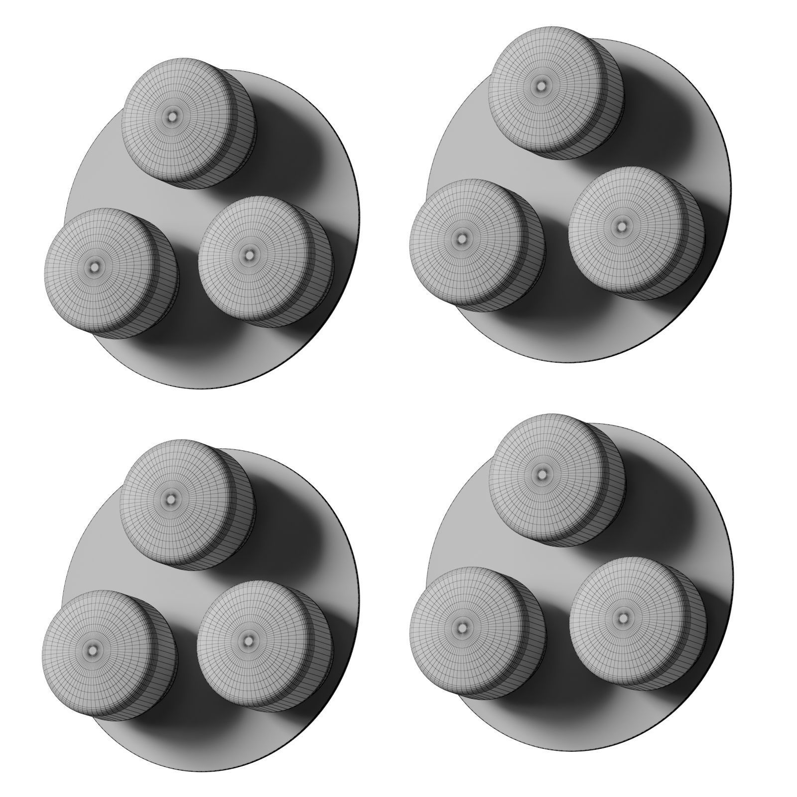 RBW - Pastille 3 Cluster 3D model | CGTrader