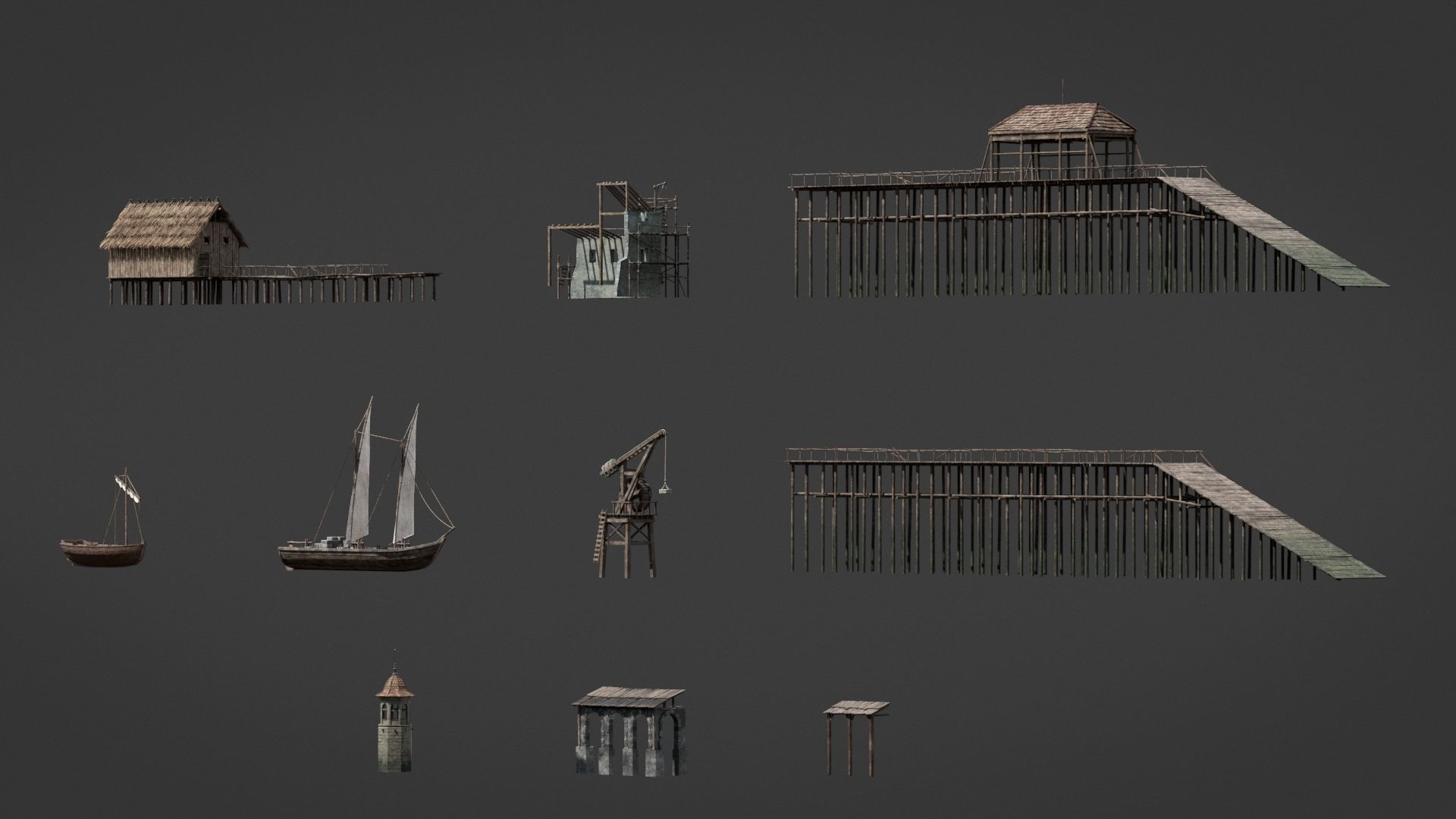 Late Medieval Period Central Europe Assets 3D model | CGTrader