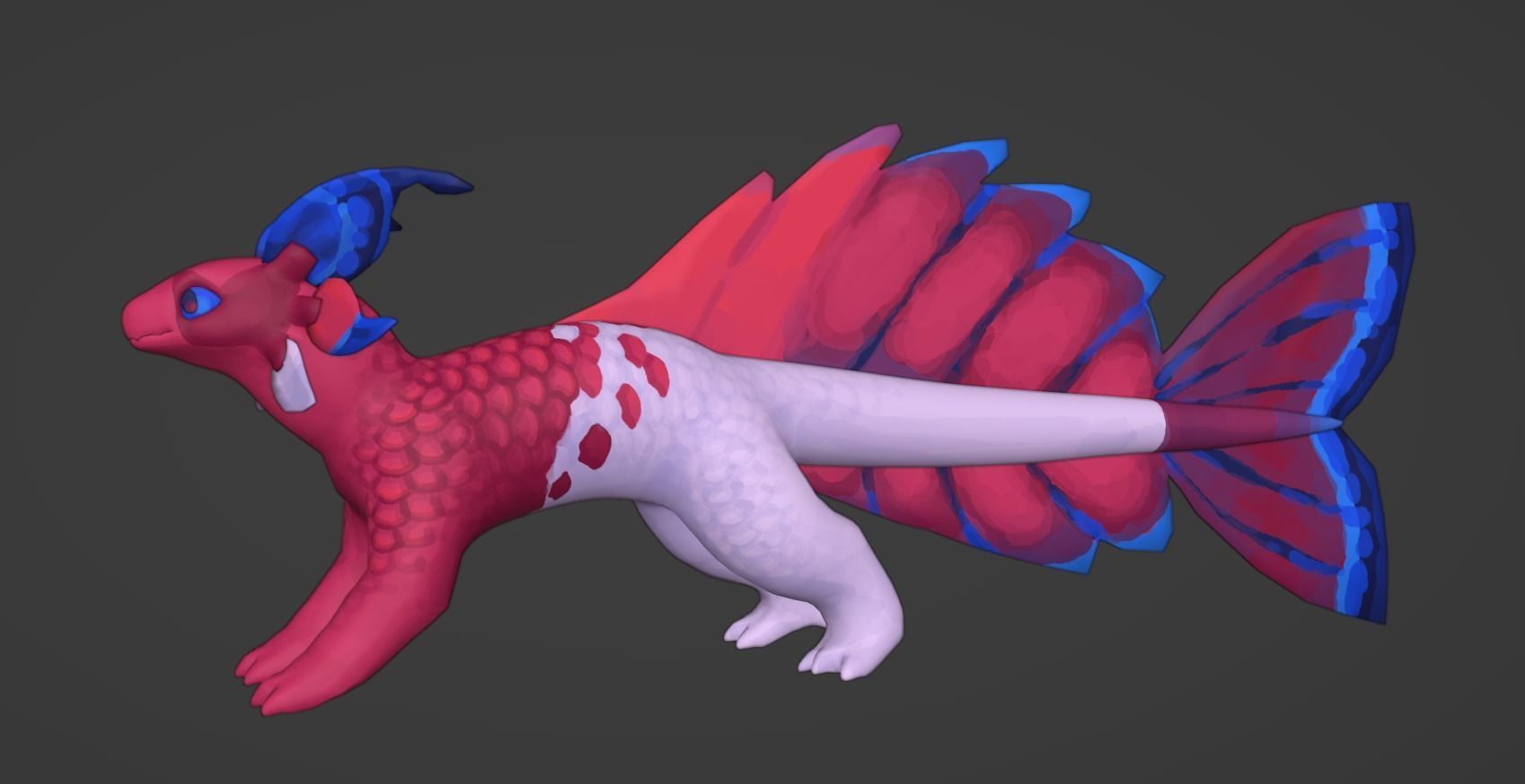 Stylized Axolotl-ish Creatures 3D model animated rigged | CGTrader