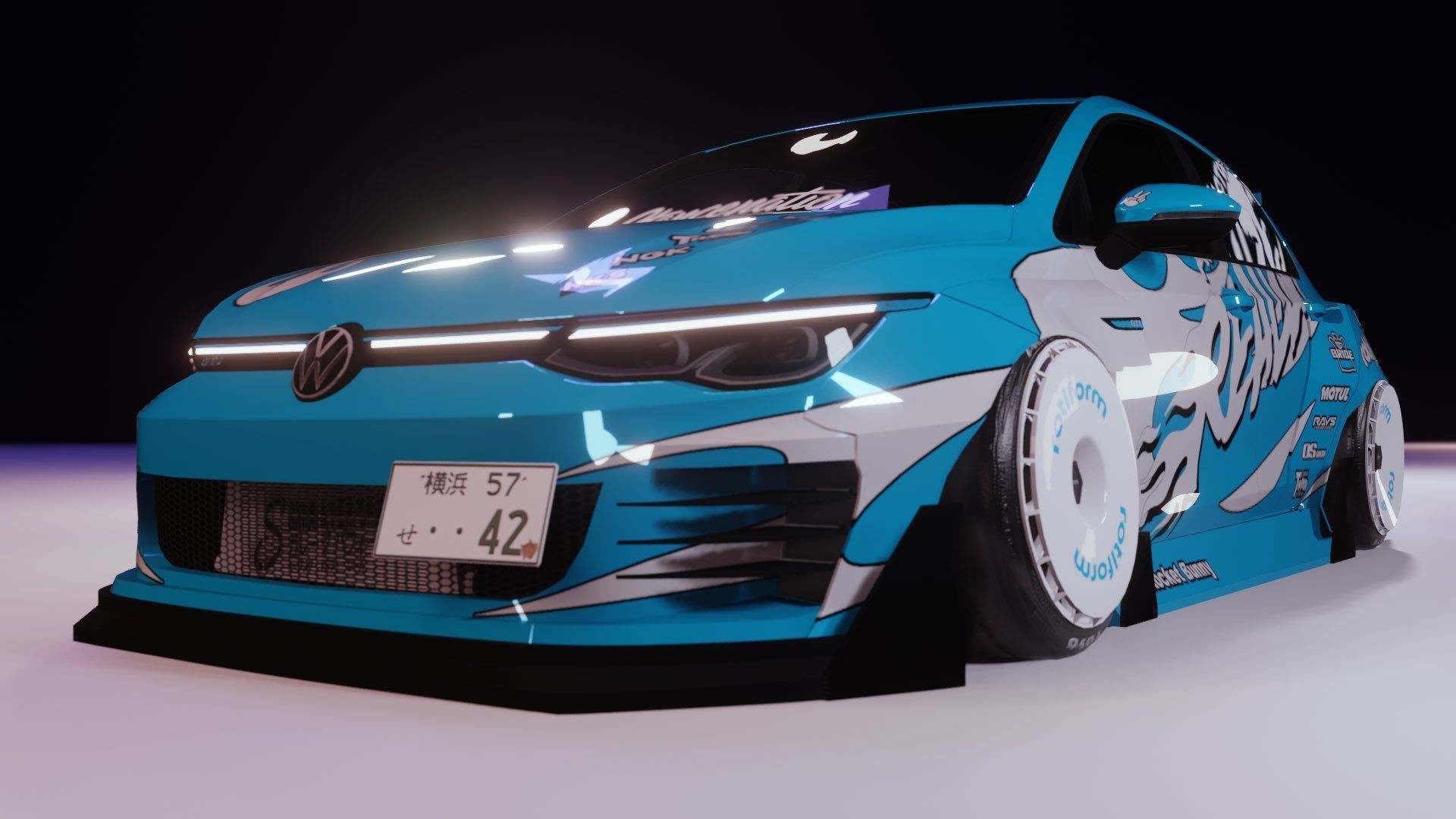 3D model 2021 VW Golf MK8 LBWK-Based Kit VR / AR / low-poly | CGTrader