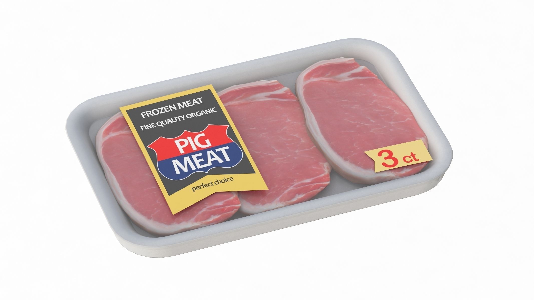 3D model Pig Meat Pack Low Poly PBR VR / AR / low-poly | CGTrader