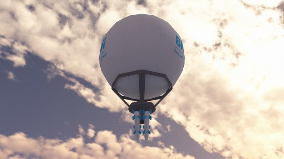 AA missile carrier balloon 3D model | CGTrader
