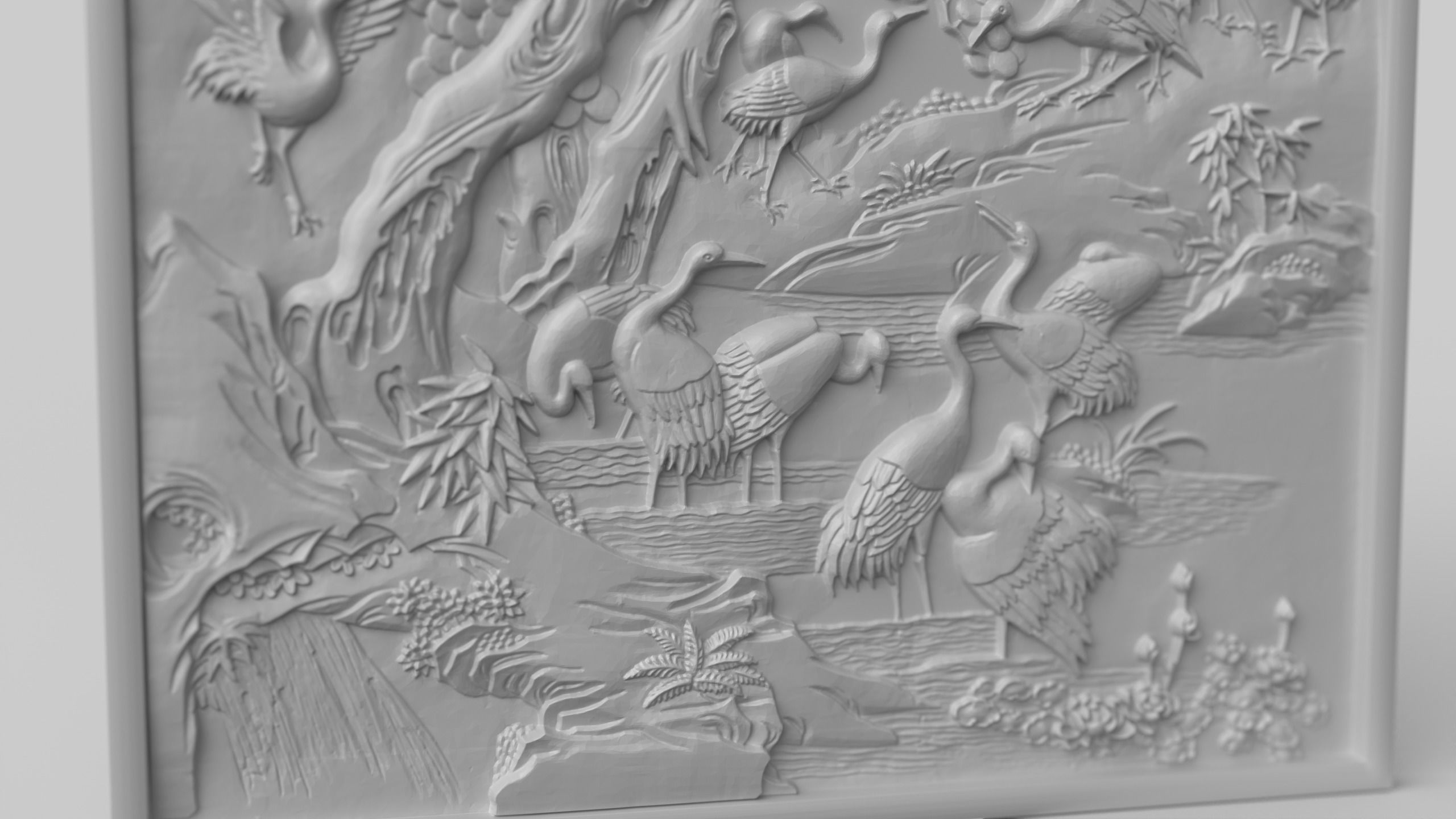 CNC Sculpted Traditional Asian Relief vol 5 3D model 3D printable ...