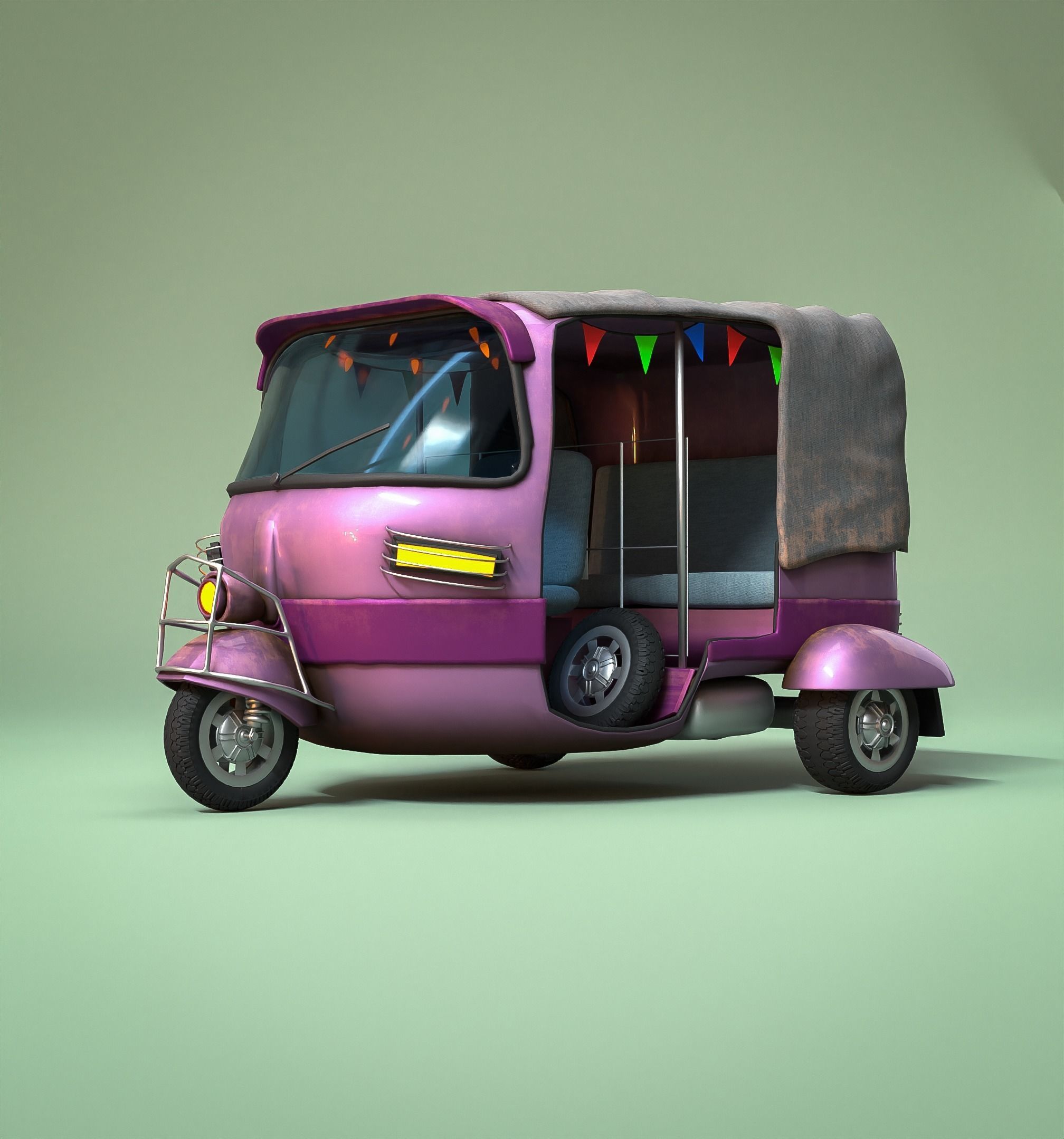 Amazing simple Rickshaw 3D model | CGTrader