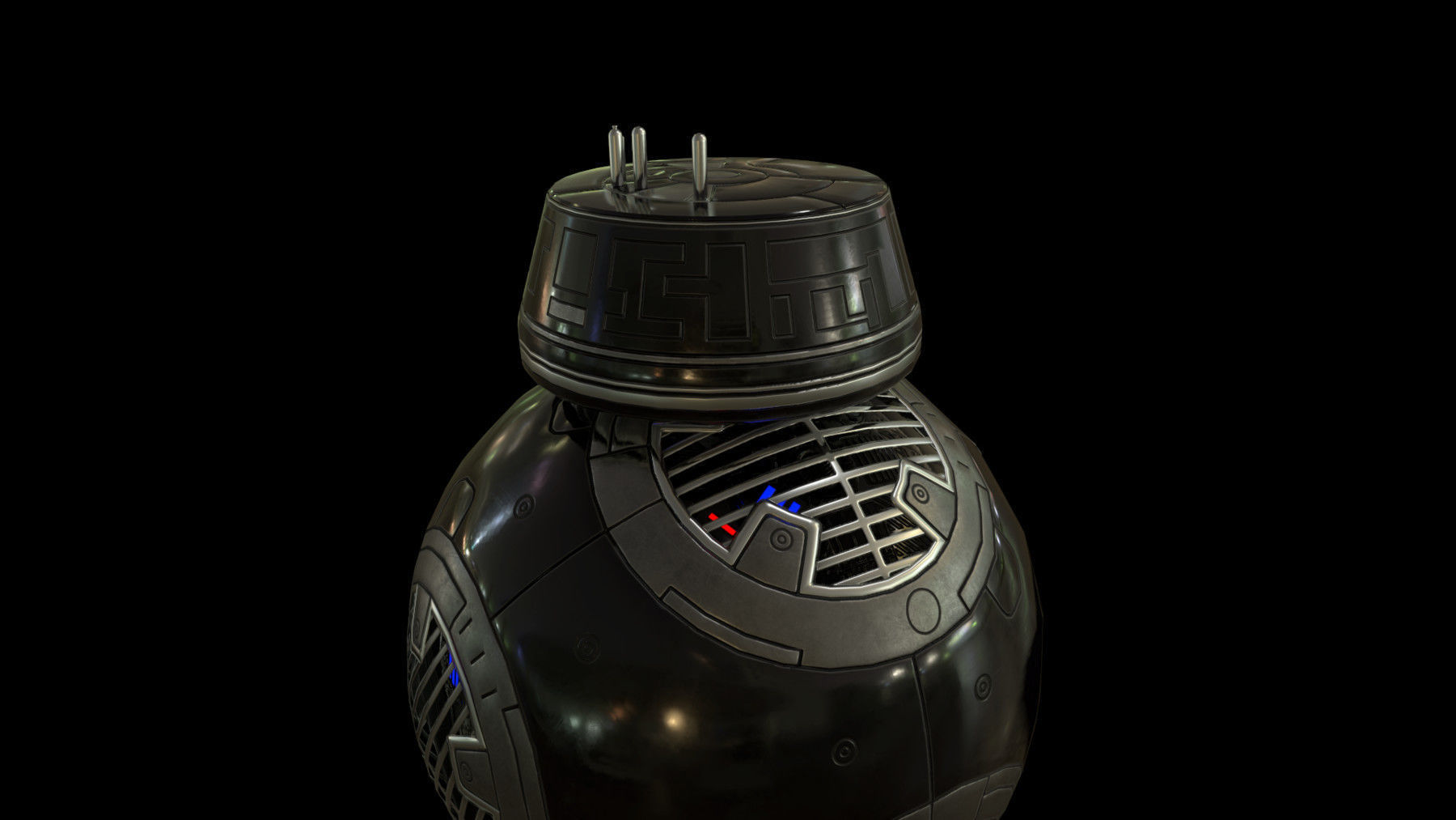 BB-9 E Imperial color Star Wars free VR / AR / low-poly 3D model rigged ...