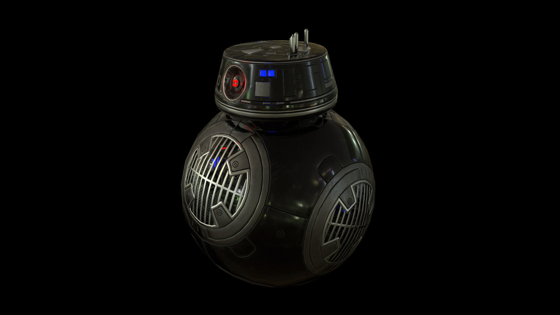 BB-9 E Imperial color Star Wars free VR / AR / low-poly 3D model rigged | CGTrader
