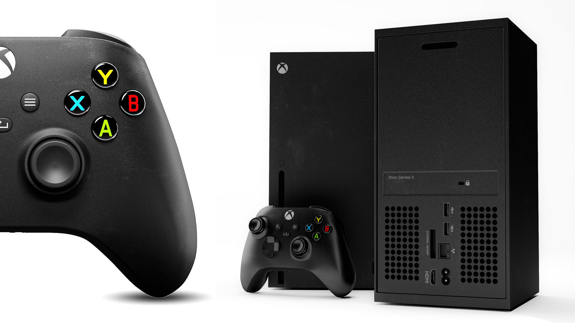 XBOX Series X Gaming Console With Wireless Controller Set 3D model ...