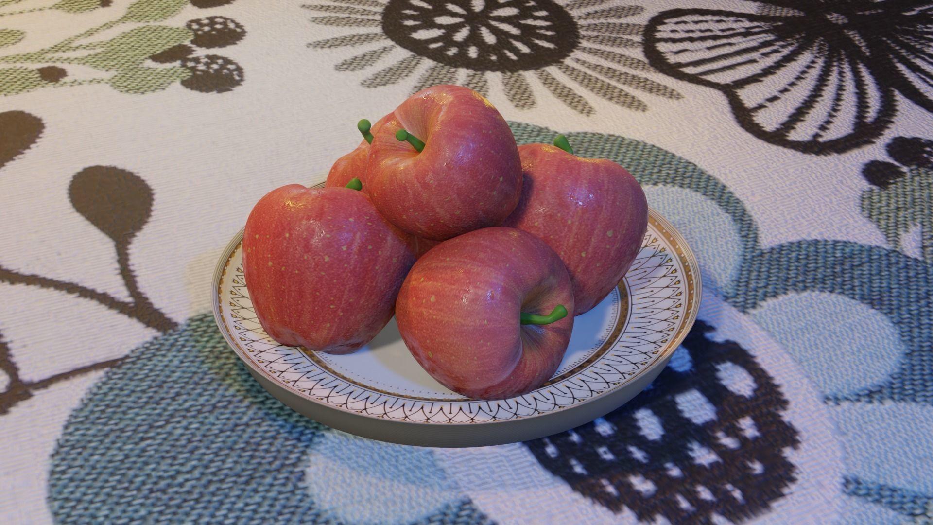 apple scene in blender free 3D model | CGTrader