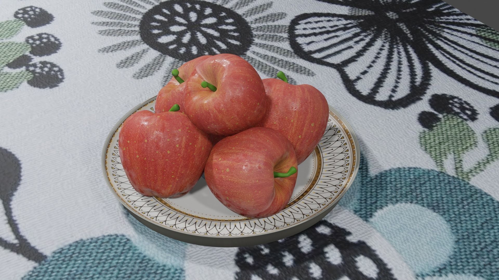 apple scene in blender free 3D model | CGTrader