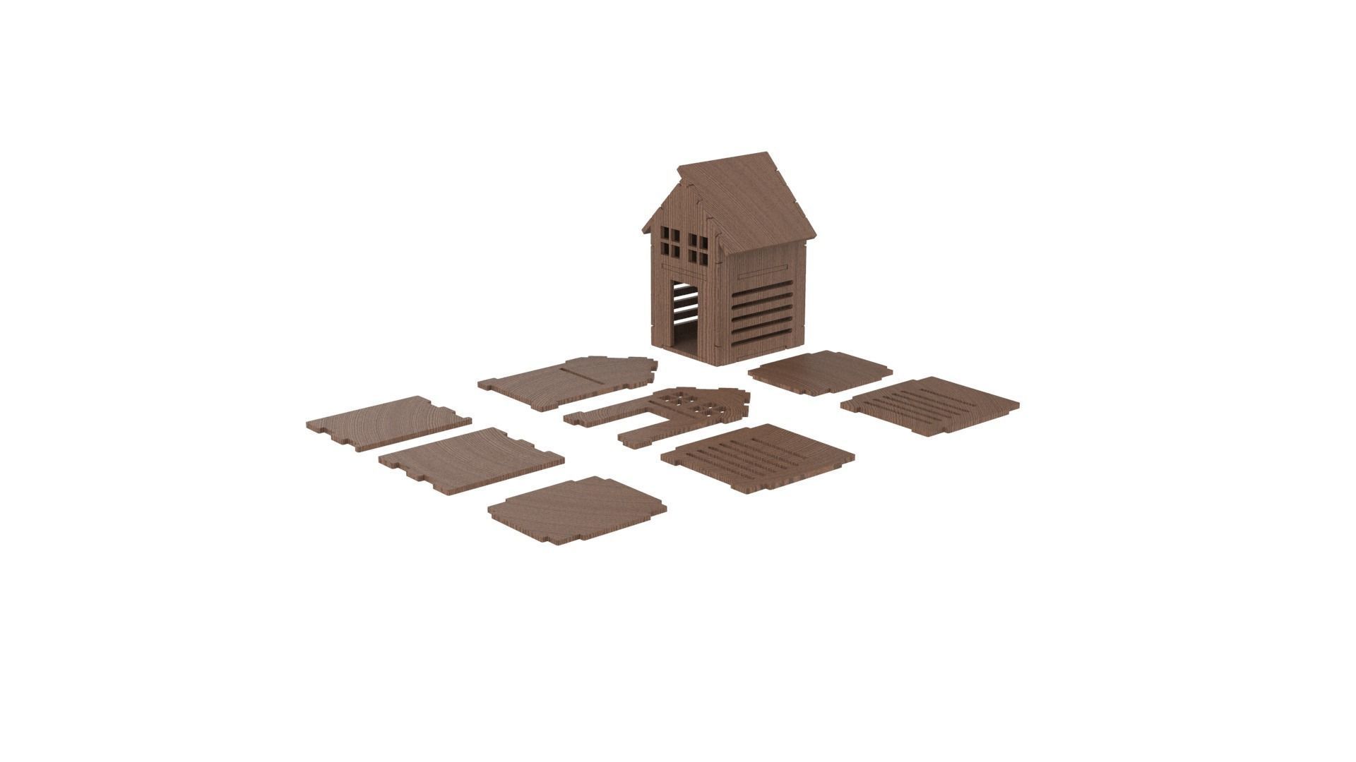 Toy House 3D Puzzle Game 3D model 3D printable | CGTrader