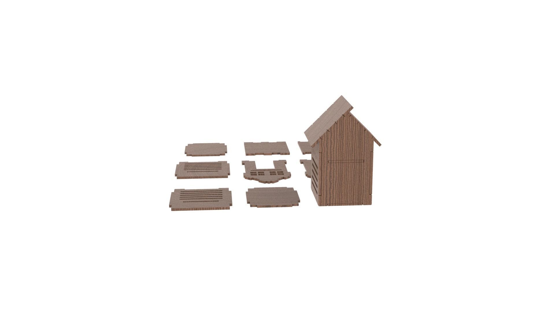 Toy House 3D Puzzle Game 3D model 3D printable | CGTrader