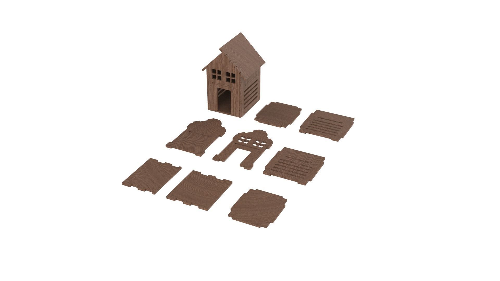 Toy House 3D Puzzle Game 3D model 3D printable | CGTrader