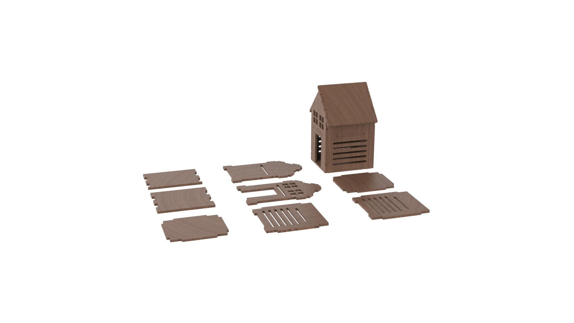 Toy House 3D Puzzle Game 3D model 3D printable | CGTrader