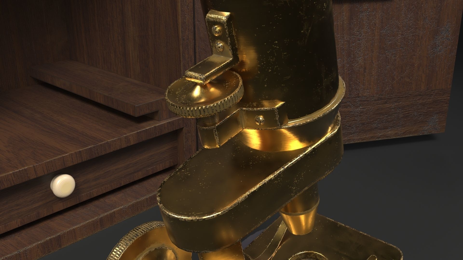 3D model Victorian Microscope VR / AR / low-poly | CGTrader