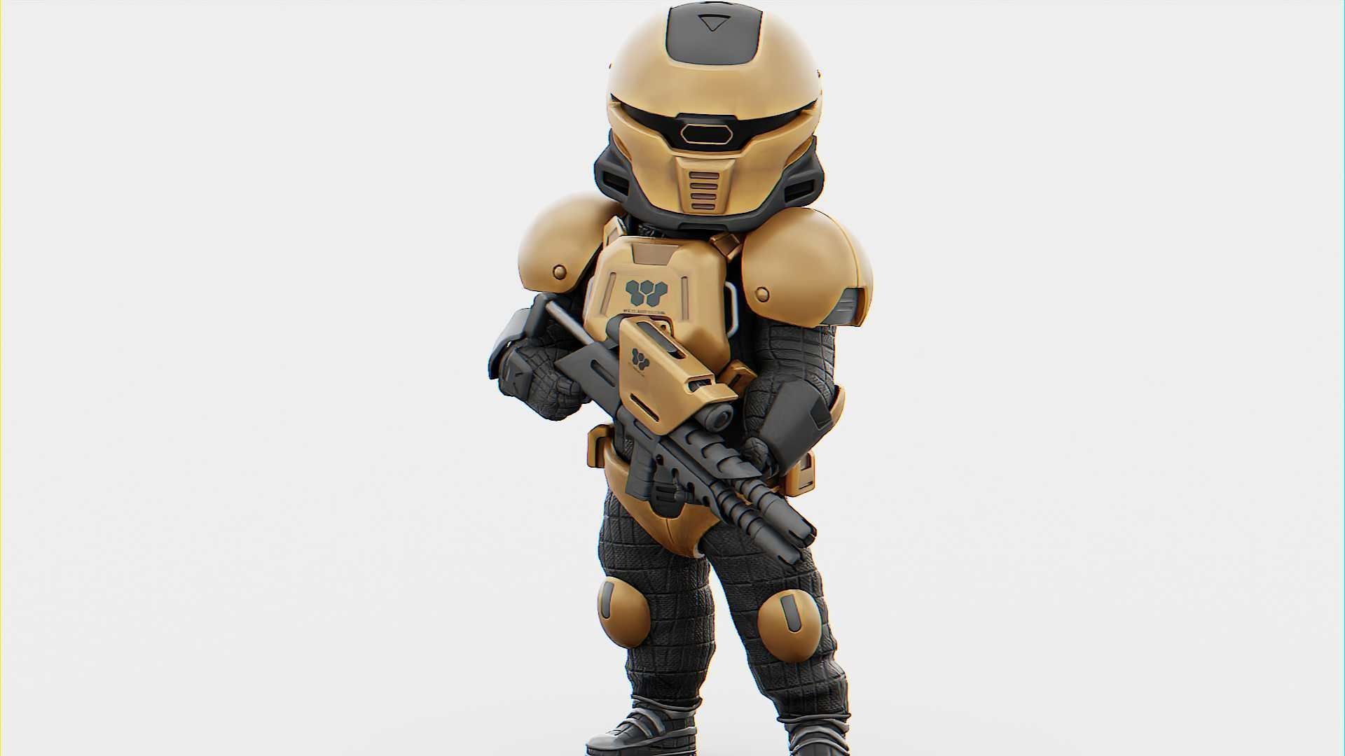 TROOPER XX-2000 RIGGED 3D model rigged | CGTrader