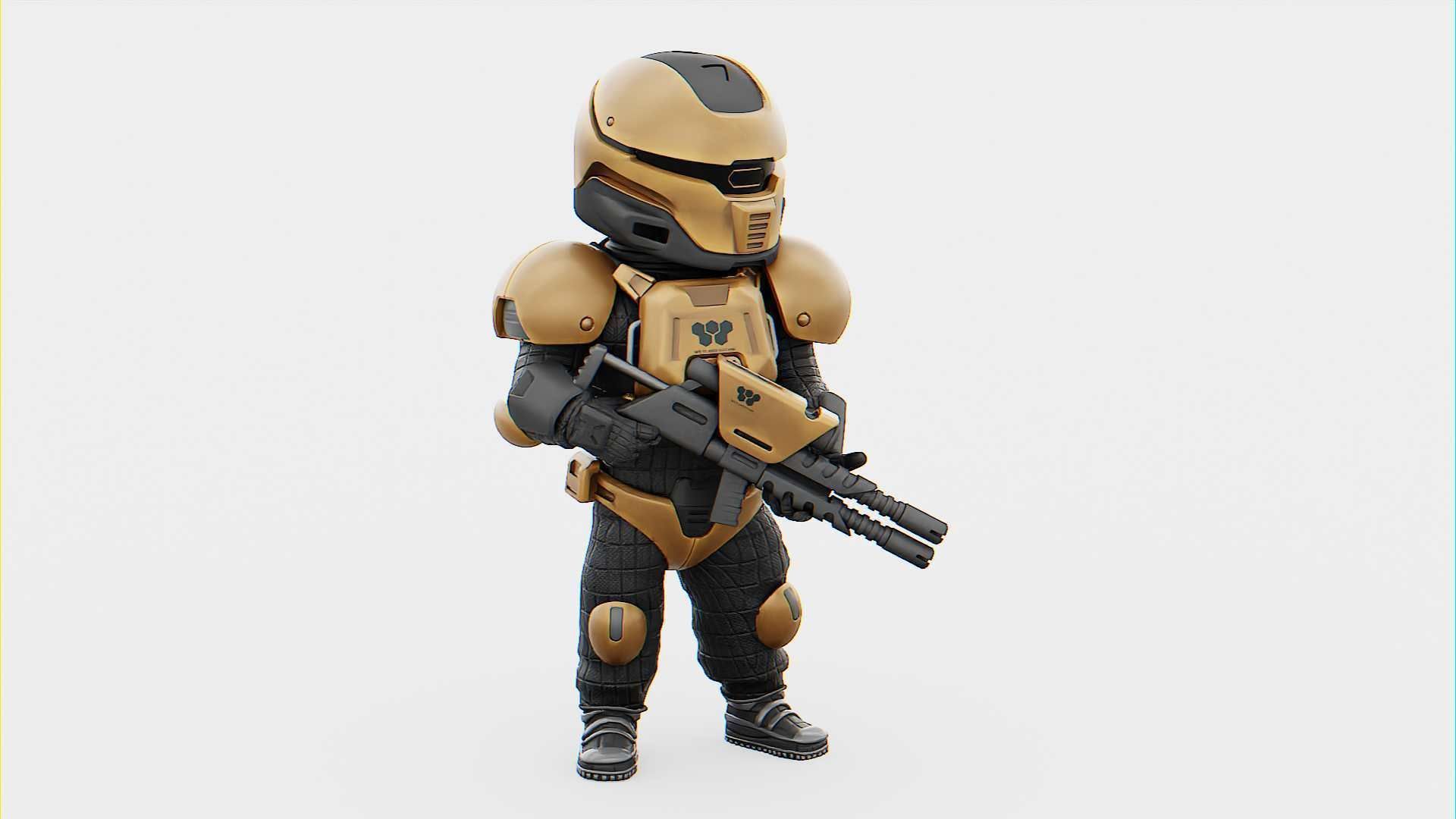 TROOPER XX-2000 RIGGED 3D model rigged | CGTrader