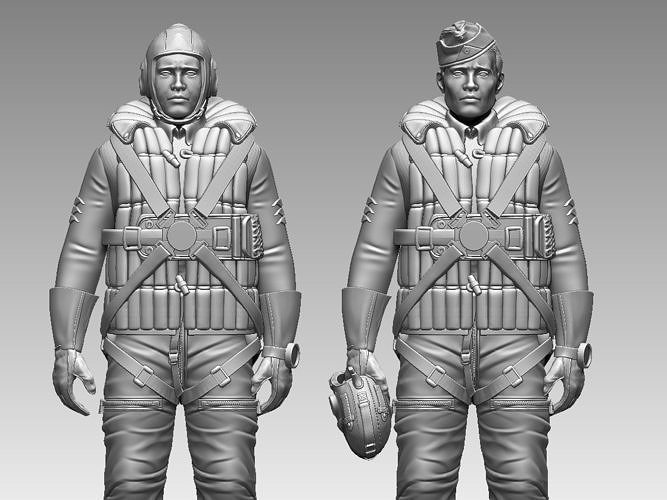 german pilot 3D model 3D printable | CGTrader
