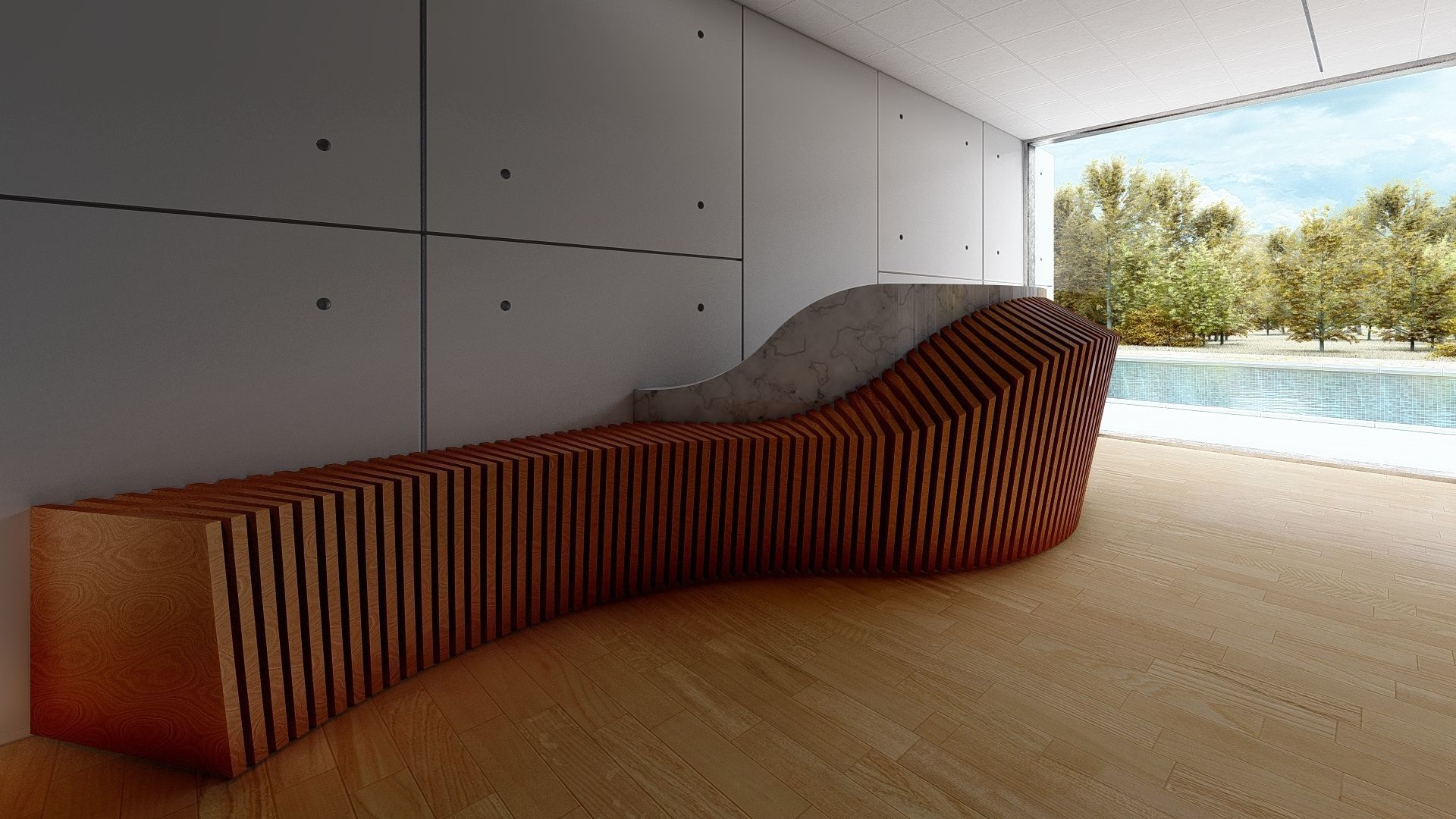 Reception Desk 3D model | CGTrader