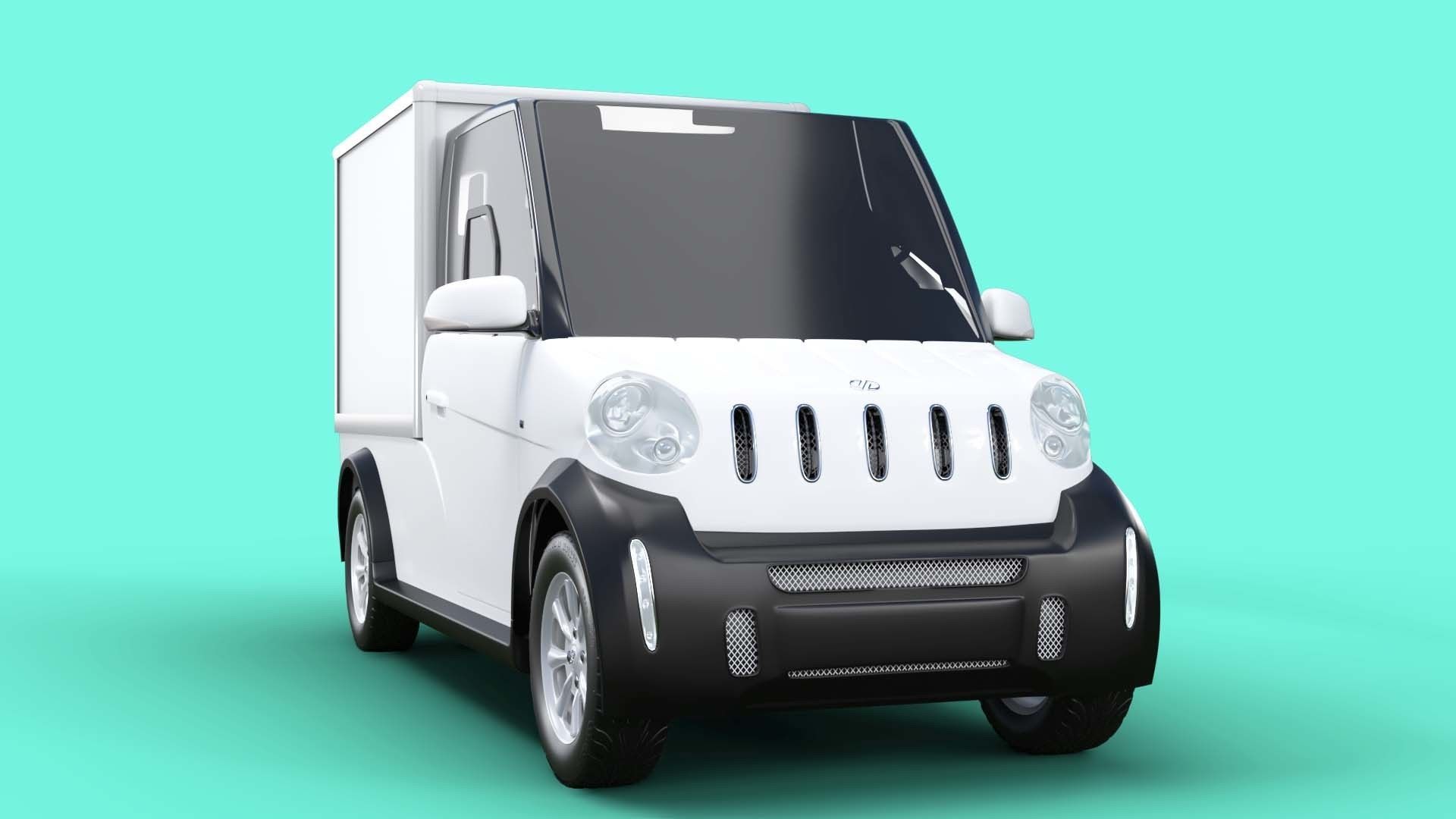 ARI-458 Box Electric Micro Truck 3D model rigged | CGTrader