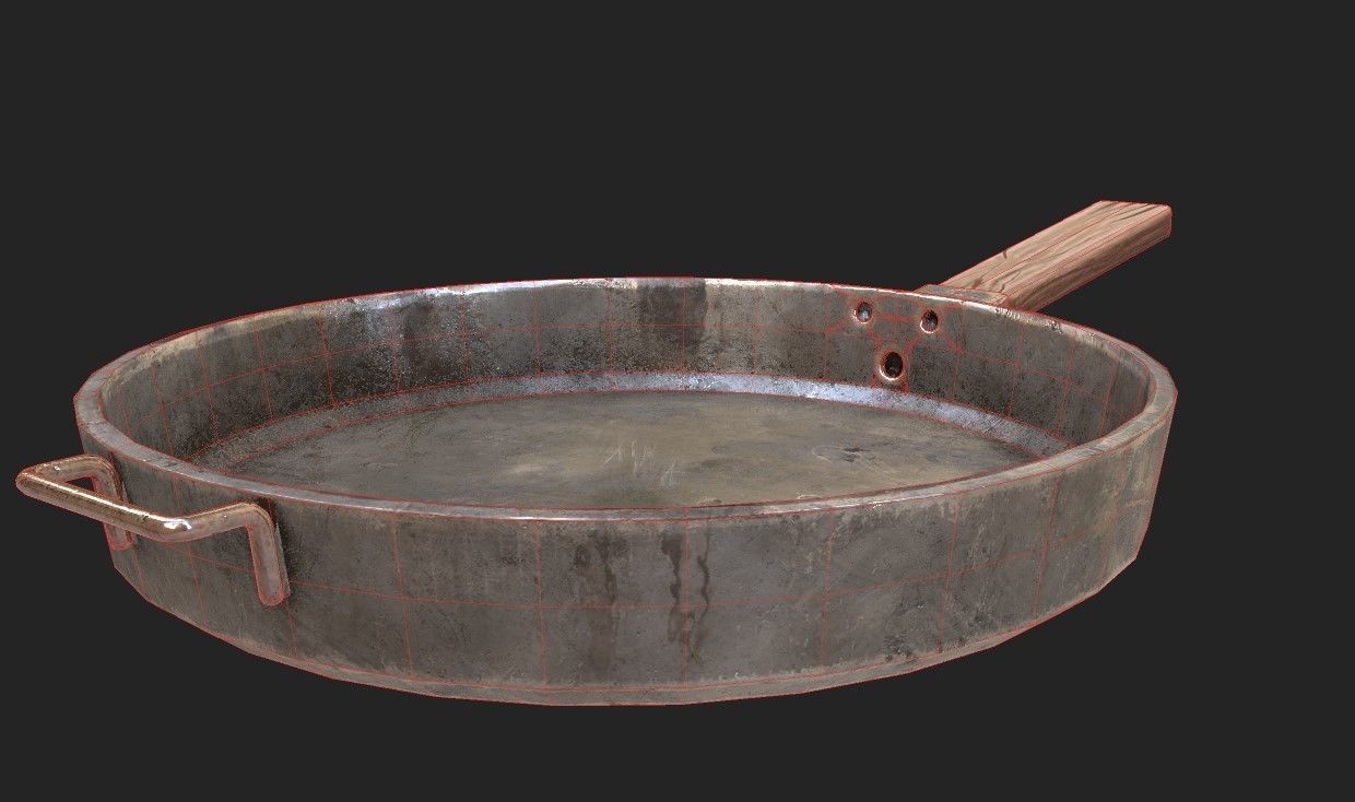 3D model Stylized Game Ready Iron Pan VR / AR / low-poly | CGTrader