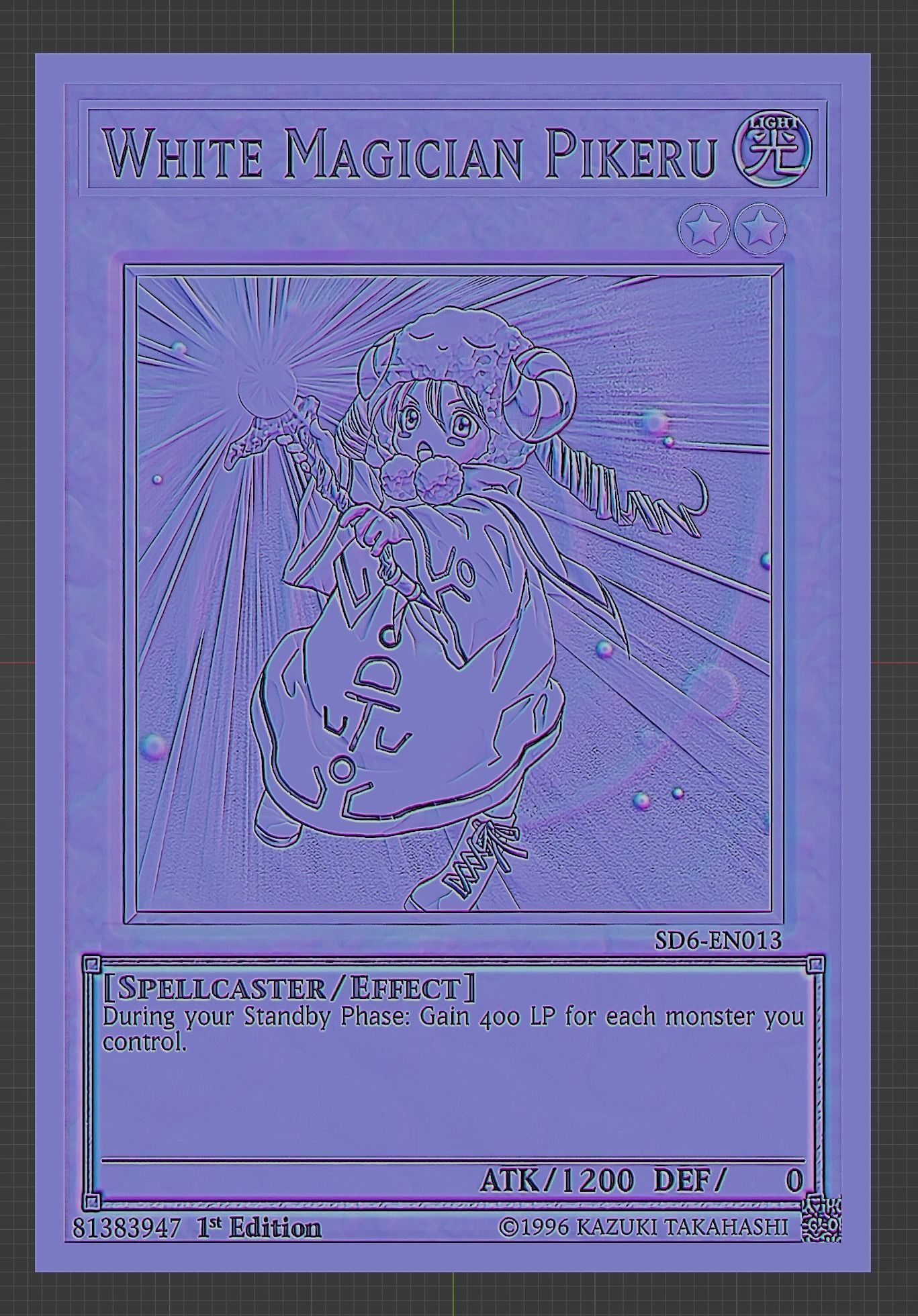 white magician pikeru - yugioh 3D model 3D printable | CGTrader