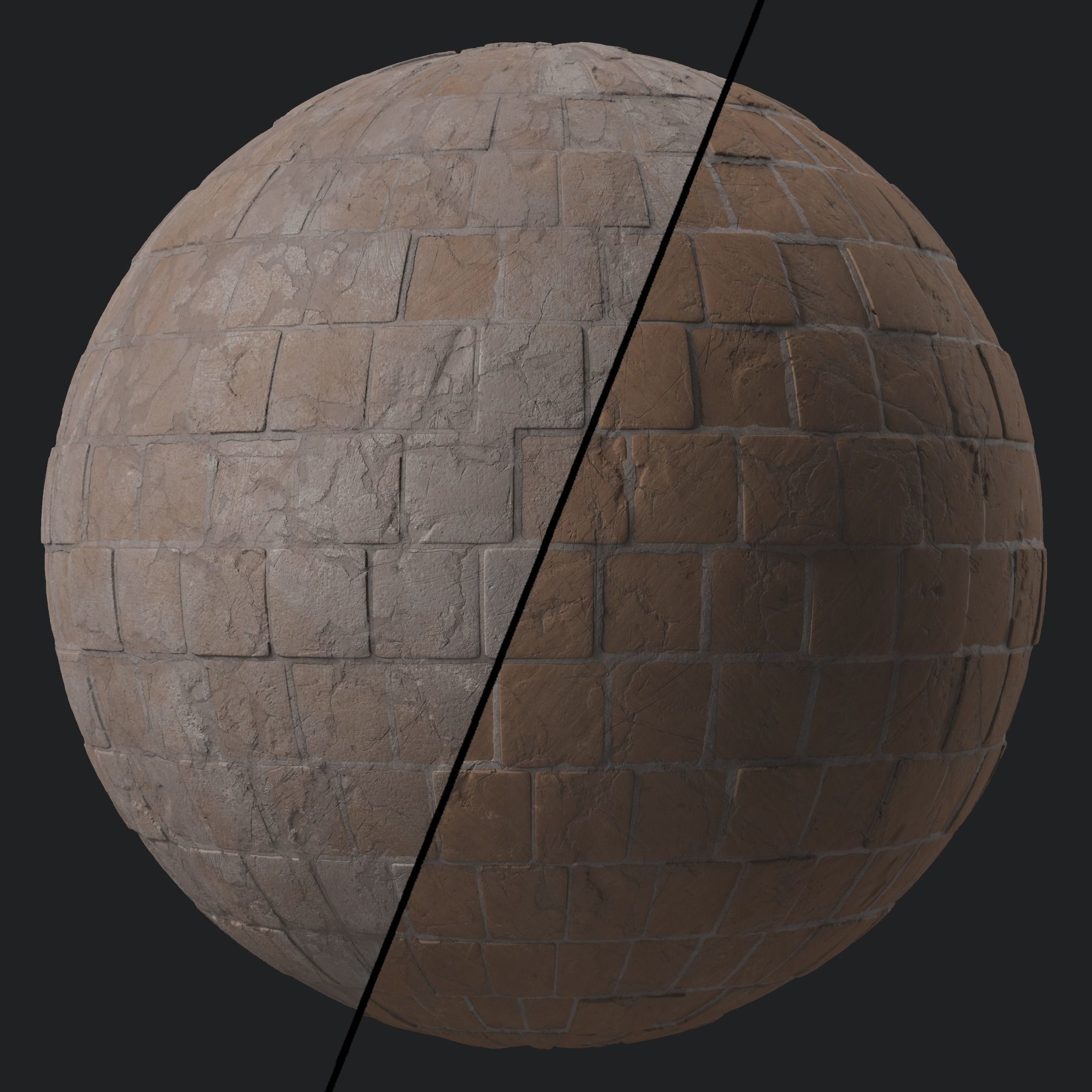 Texture Pavement Materials 43- Slat Stone Paving Sbsar Pbr 4k Seamless ...