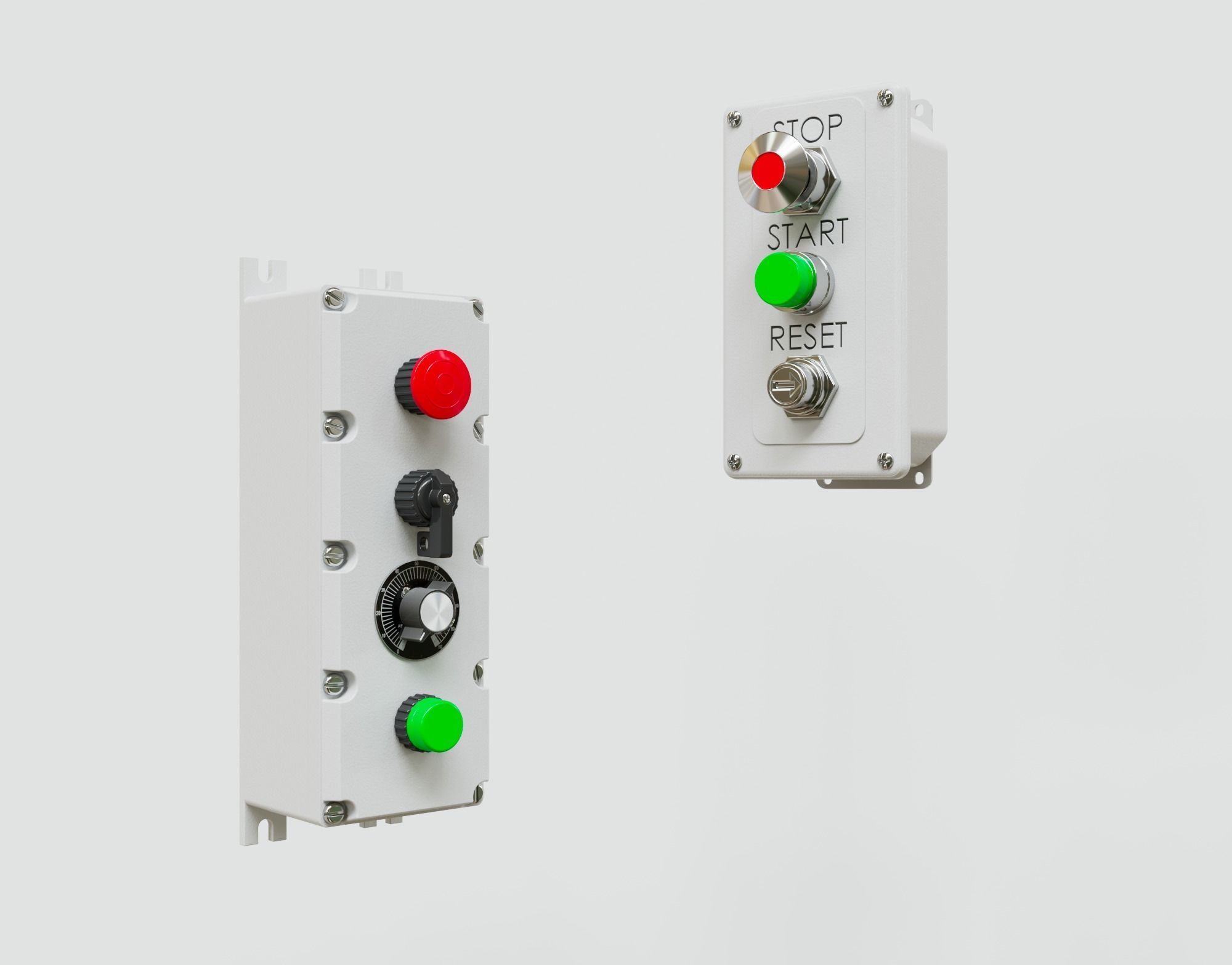 button box control box 3D model | CGTrader