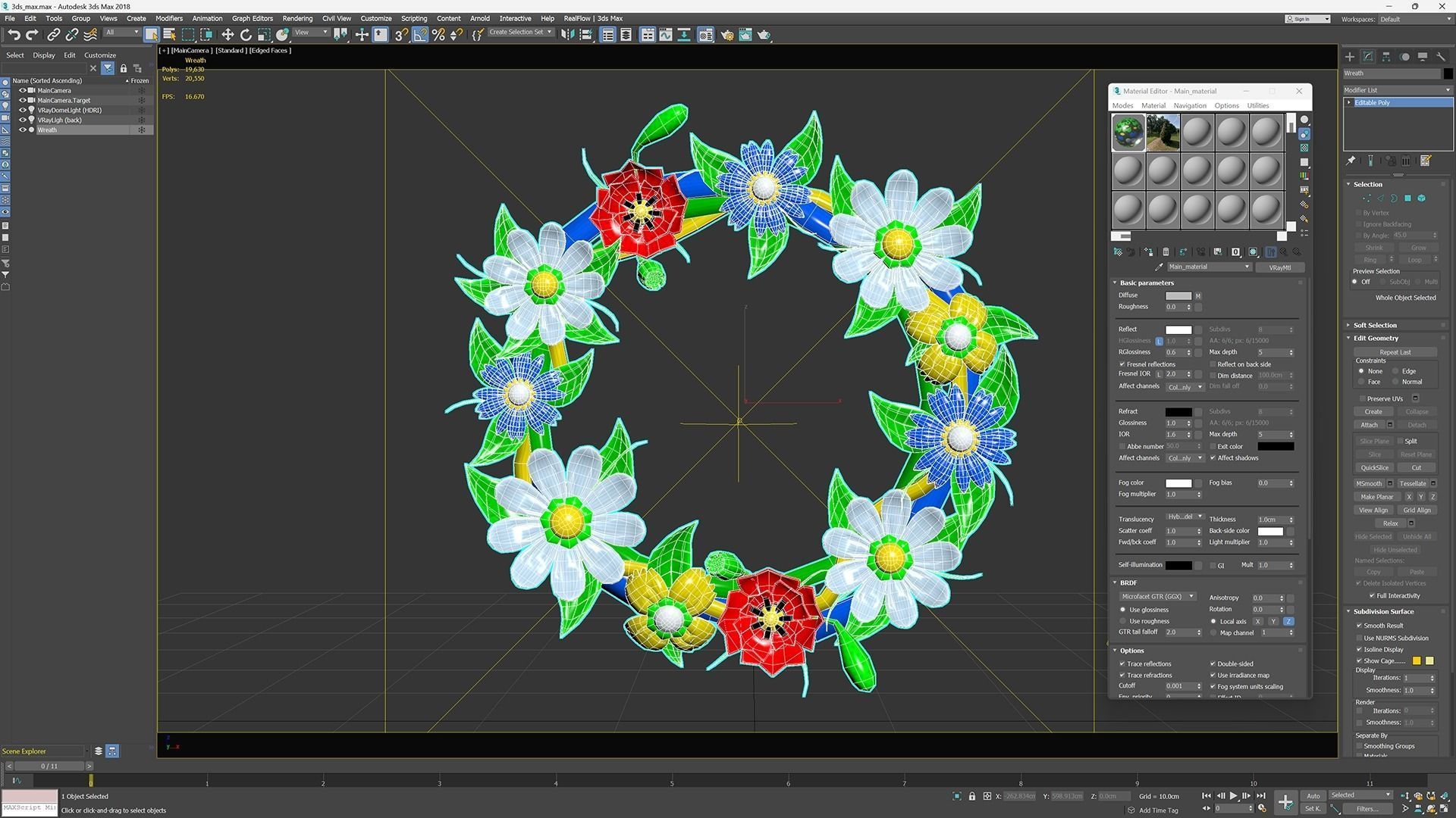 Floral Wreath 3D model | CGTrader