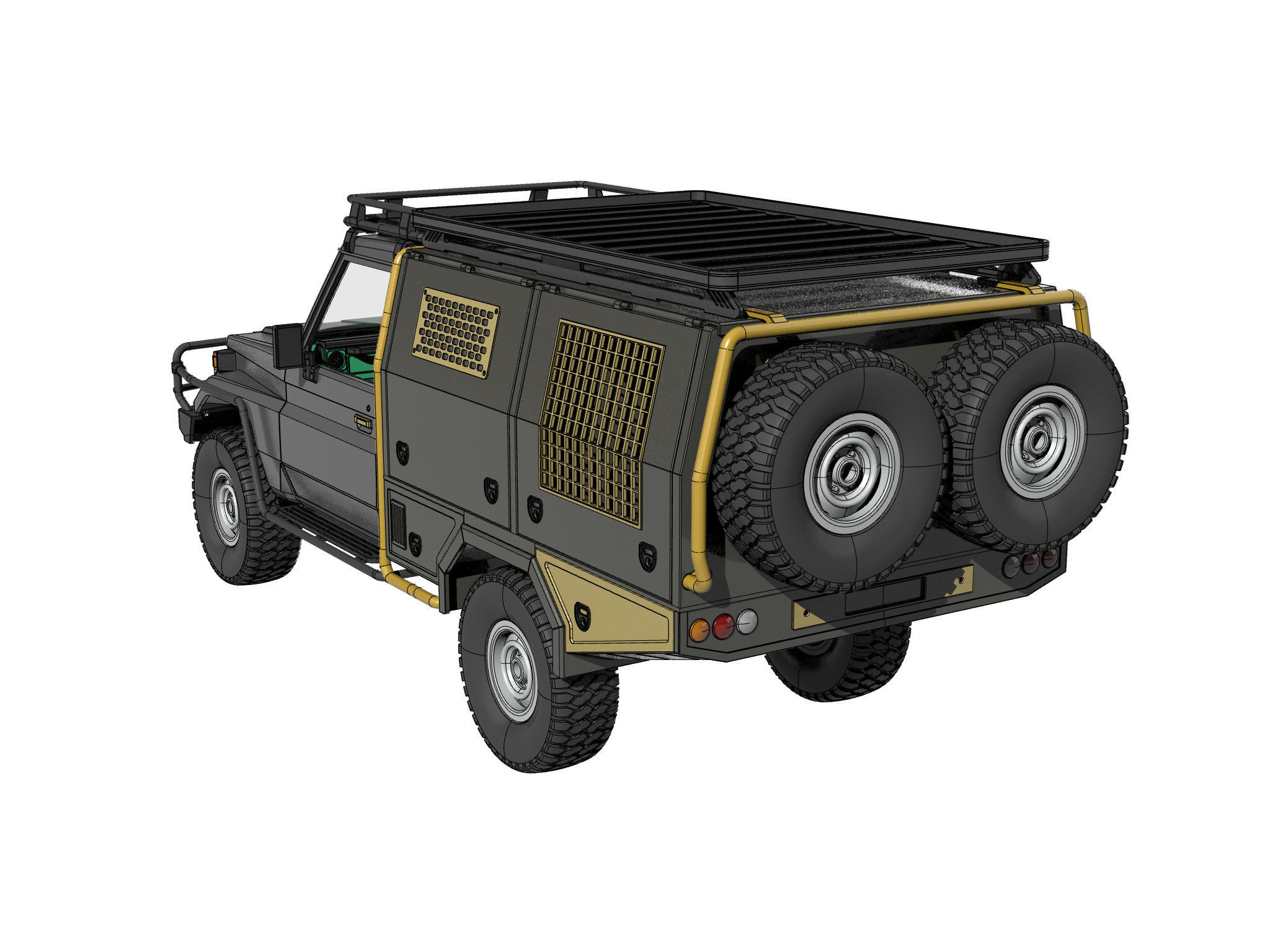 OFF ROAD REAR CANOPY DOUBLE ROOM FOR 1 10 RC 3D model 3D printable ...