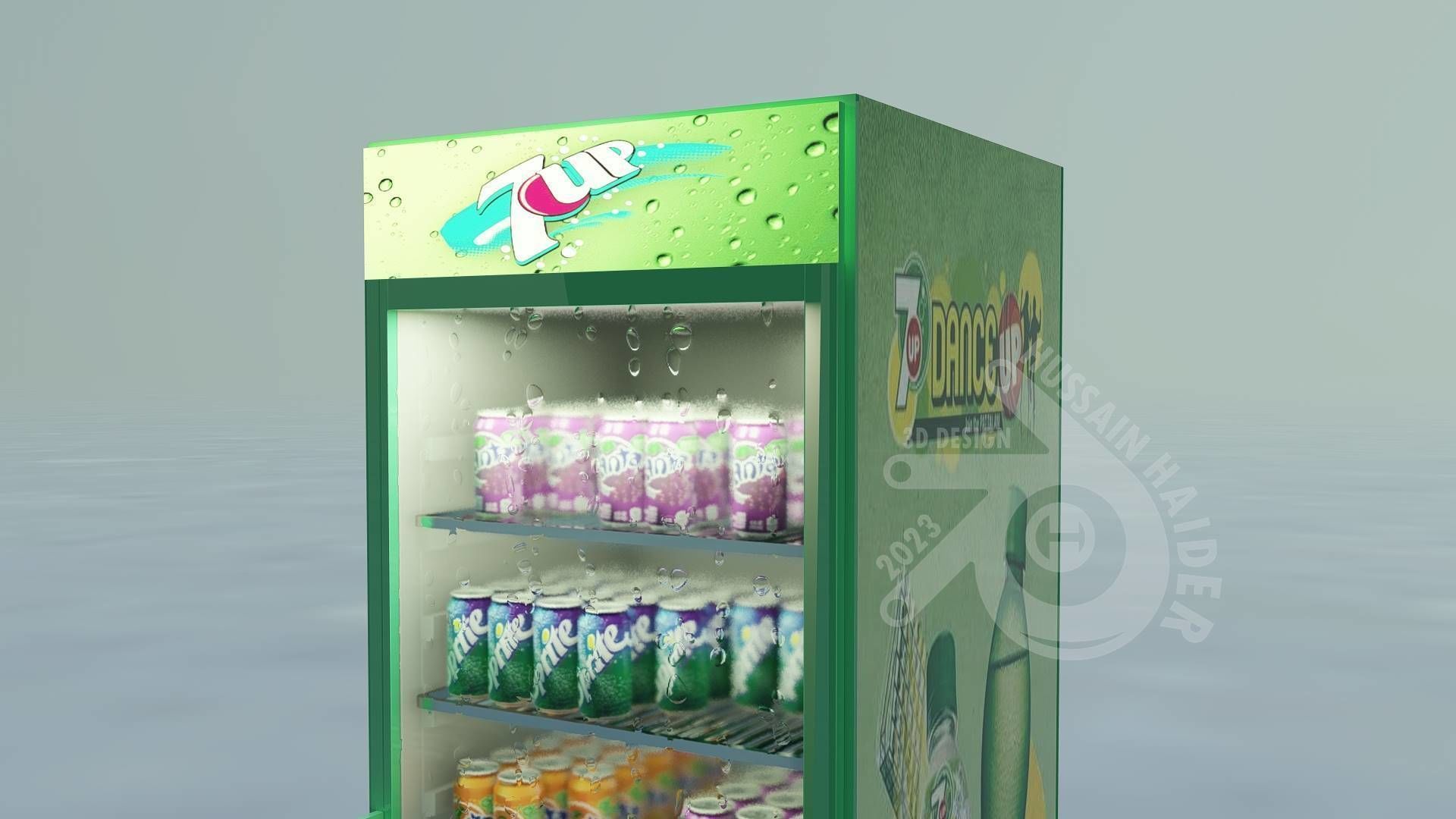 3D model 7up Refrigerator VR / AR / low-poly | CGTrader