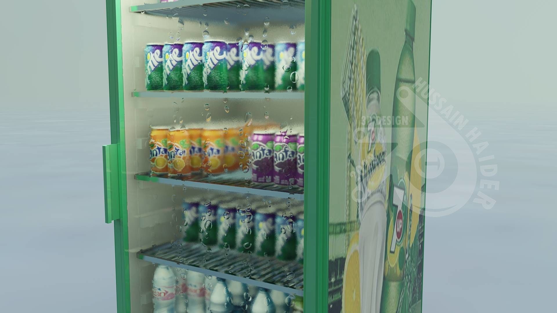 3D model 7up Refrigerator VR / AR / low-poly | CGTrader