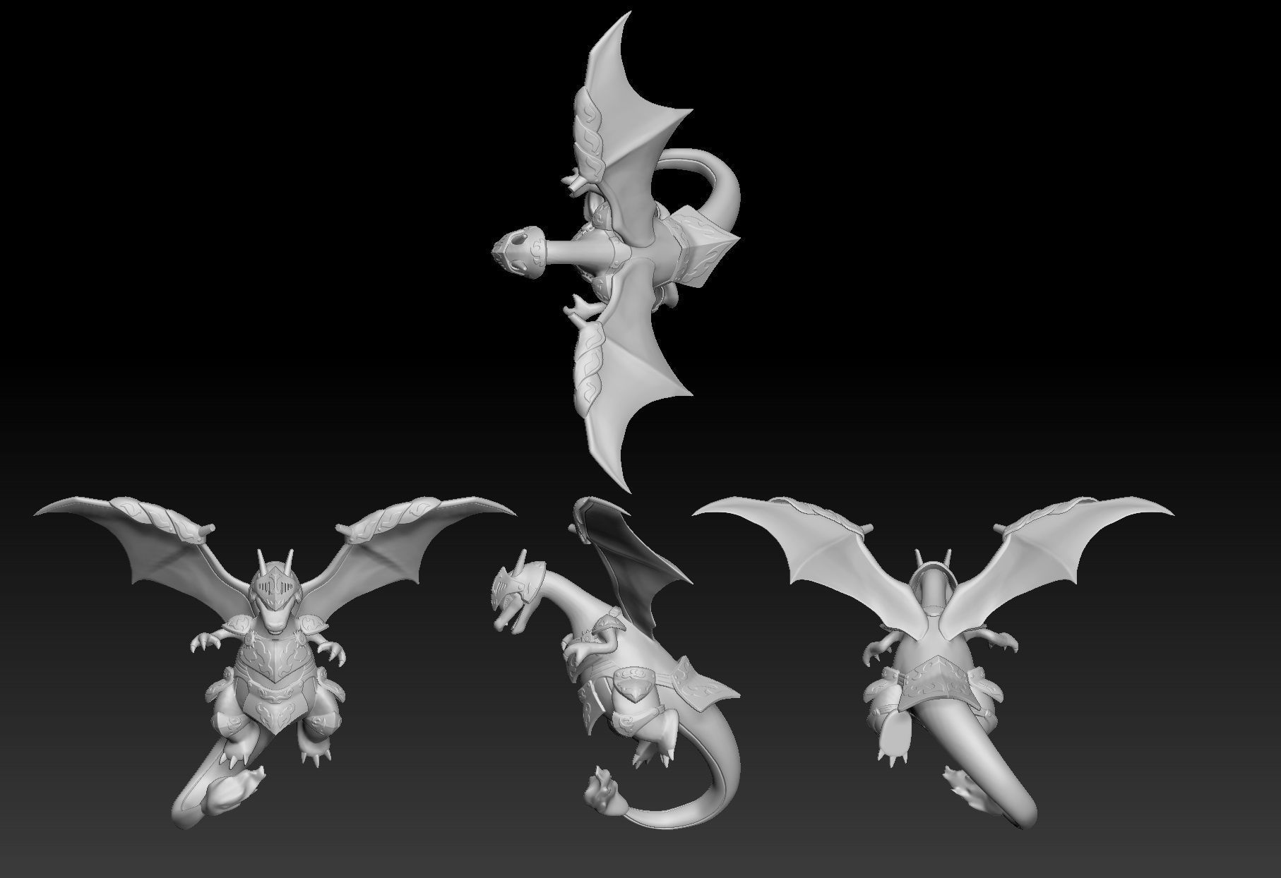 Pokemon Unite Charizard Knight Style 3D model 3D printable | CGTrader
