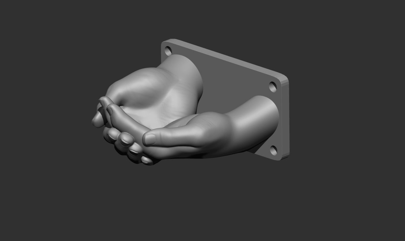 Two Hands Sculpture 3D model 3D printable | CGTrader