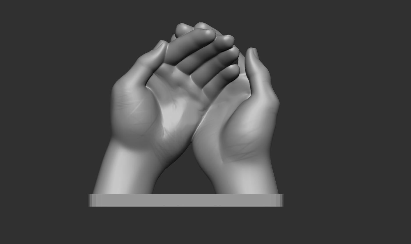 Two Hands Sculpture 3D model 3D printable | CGTrader