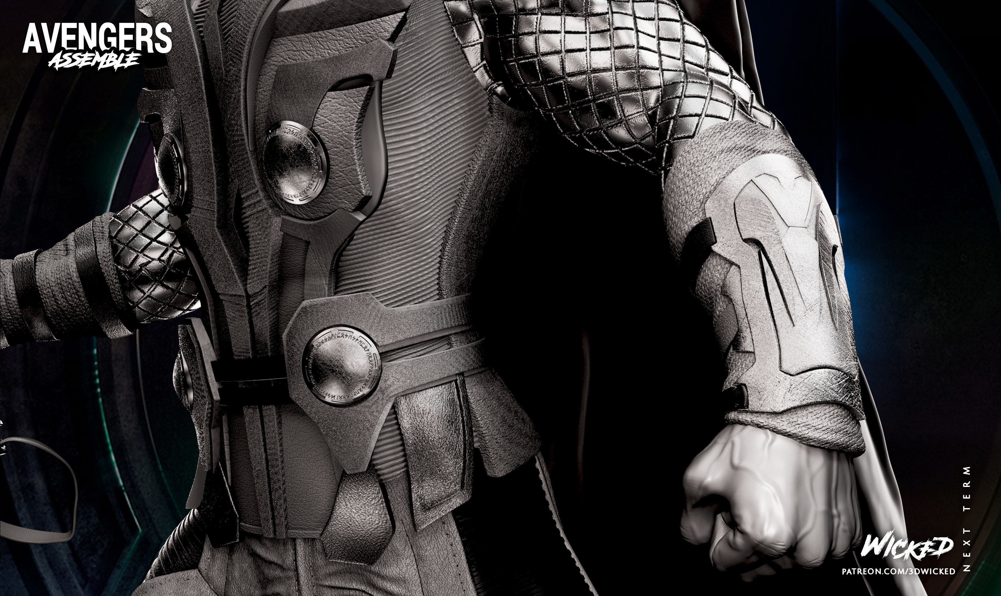 Wicked Marvel Thor Sculpture ready for 3D printing free 3D model 3D ...