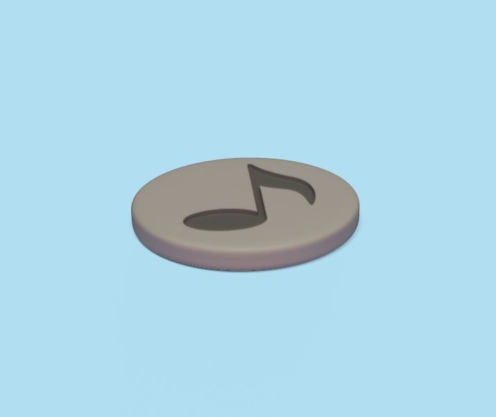 Musical Note Coaster 3D model 3D printable | CGTrader
