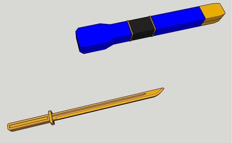SWORD POWER RANGER NINJOR REPLACEMENT 3D model 3D printable | CGTrader